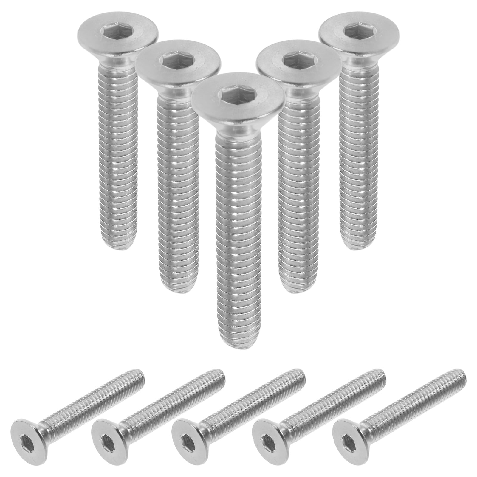 10-Pack Flat Socket Screws 5/16-18 Stainless Steel Full Thread Heavy ...