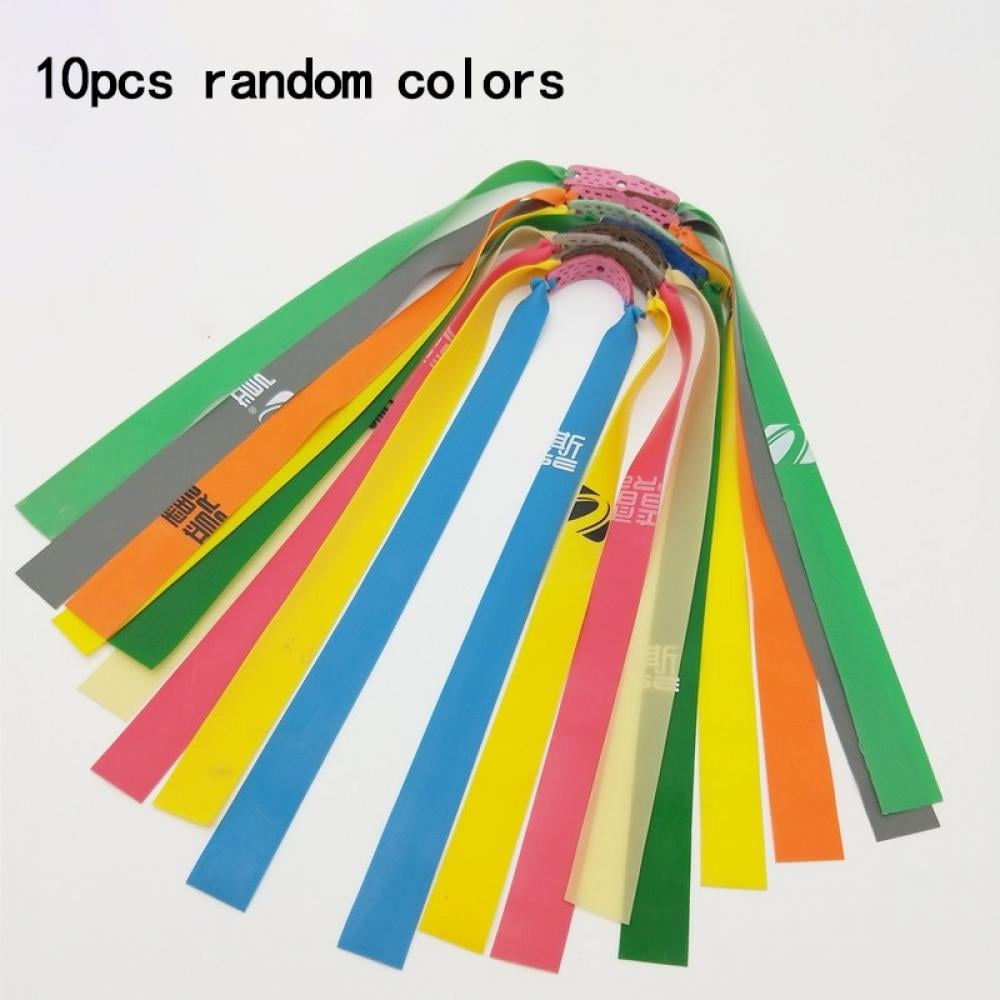 10 Pieces Flat Rubber/Latex Band for Slingshot Thickness Powerful Pro ...