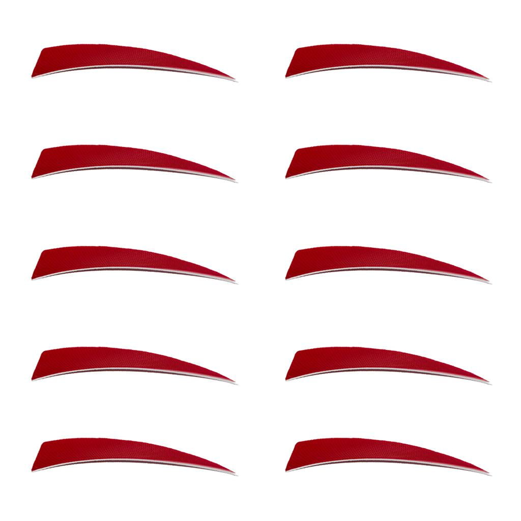 10 Pieces Fletching Feathers Target 5 Inch Red - Walmart.com