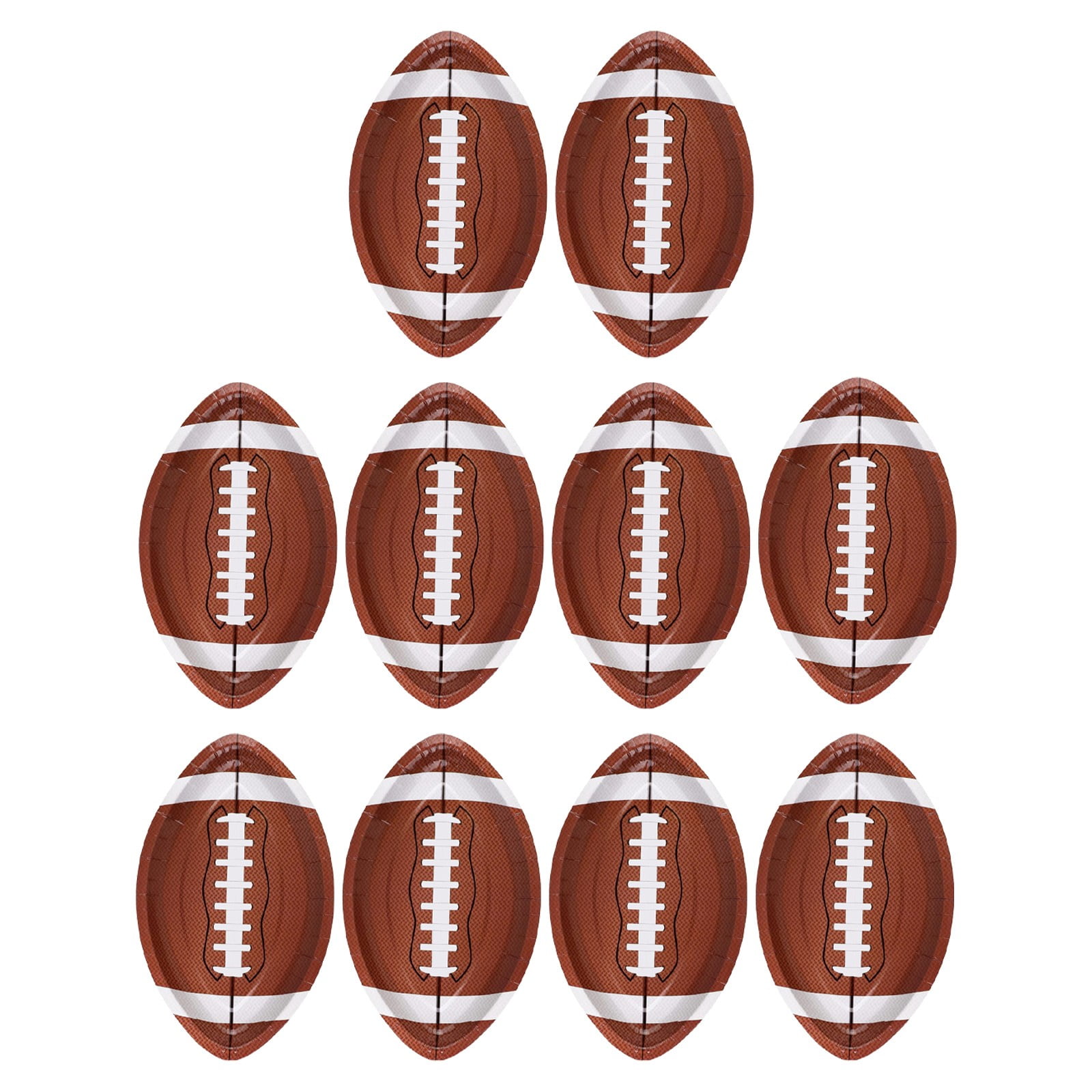 10 Pieces Football Themed Disposable Paper Plates - Football Serving ...