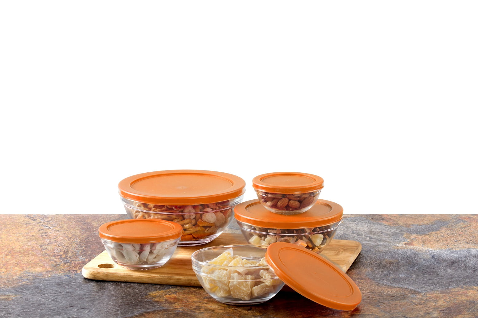 10 Pieces Glass Food Storage Containers Bowls Lunch Bowl Snap Tight ...