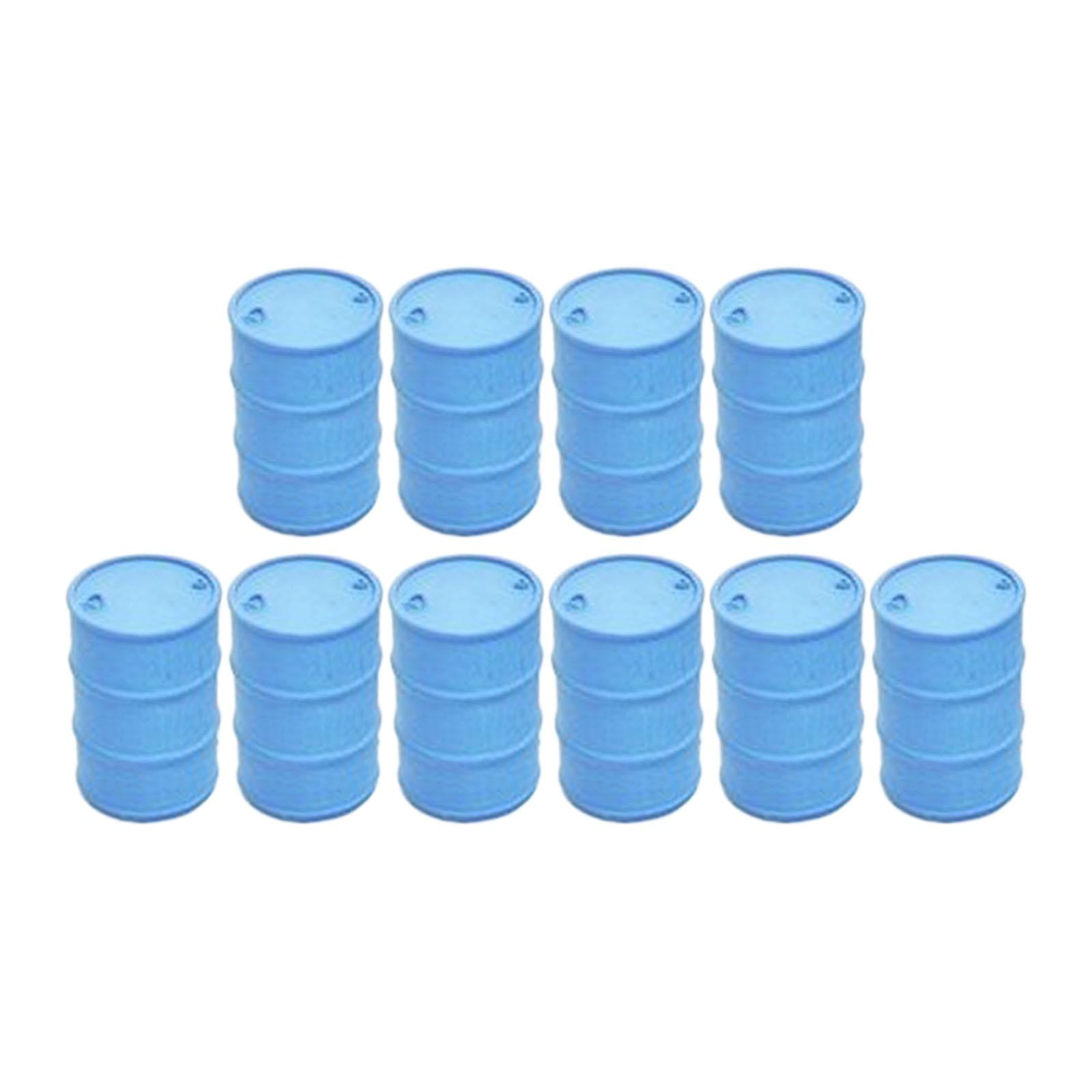10 Pieces HO Scale Oil Drums Miniature Oil Barrels Plastic Material for ...