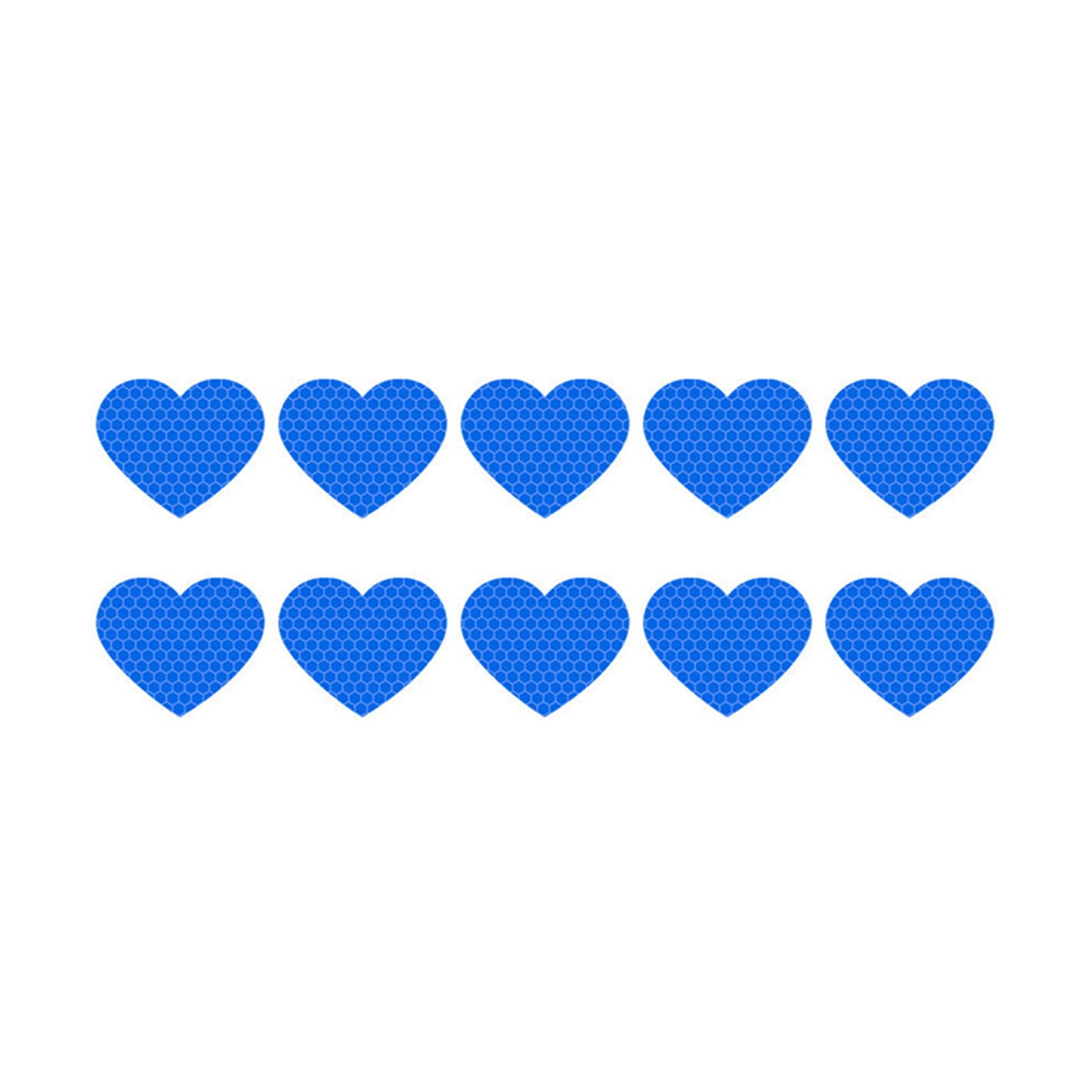 10 Pieces Heart Shaped Reflective Decals Weatherproof Car Body Stickers ...