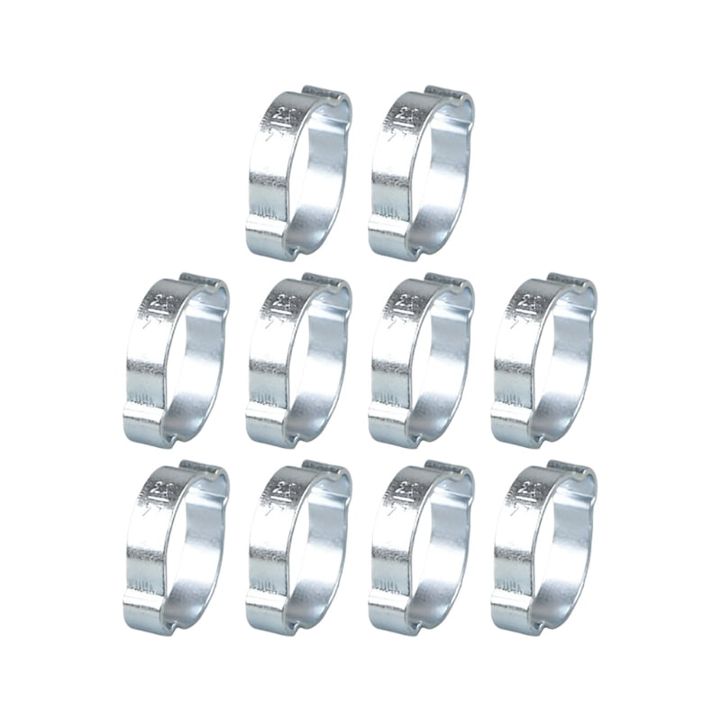 10 Pieces Heavy Duty Double Ear Hose Clamps 304 Steel High Strength ...