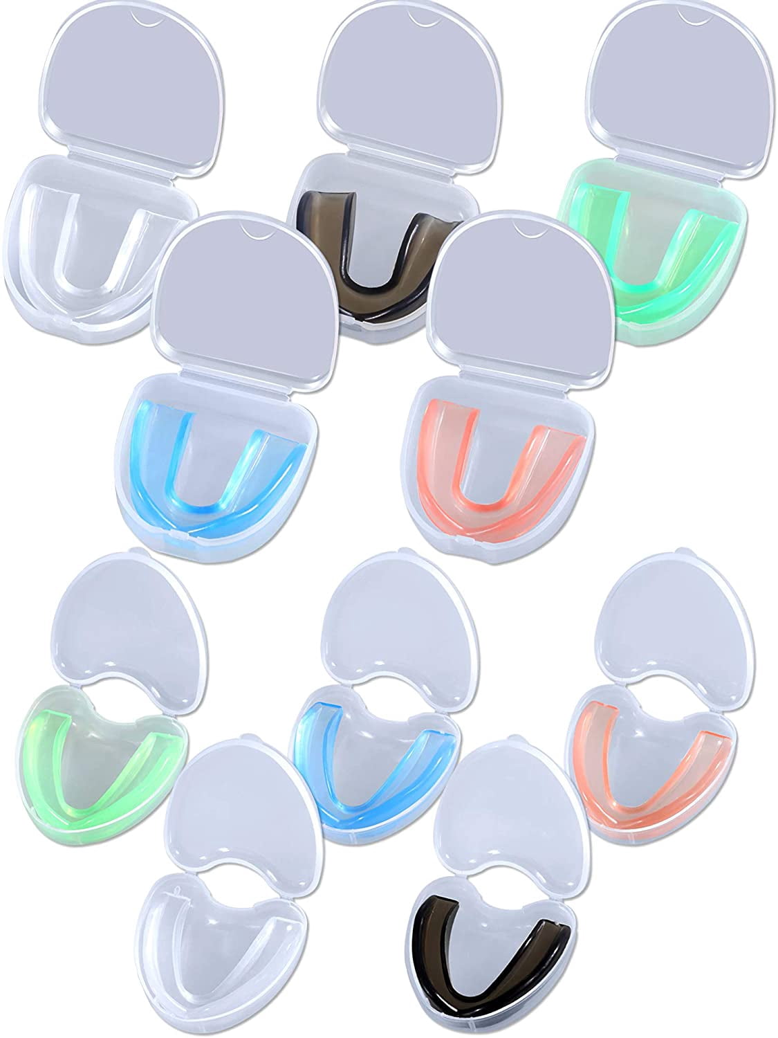 10 Pieces Kids and Youth Mouth Guard for Sports with Portable Box for ...