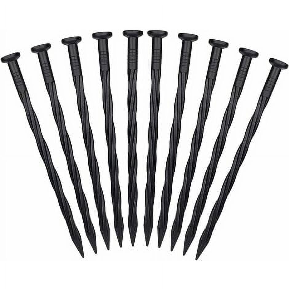 10 Pieces Lawn Edging Nails, Plastic Garden Anchor Stakes Ground Nail ...