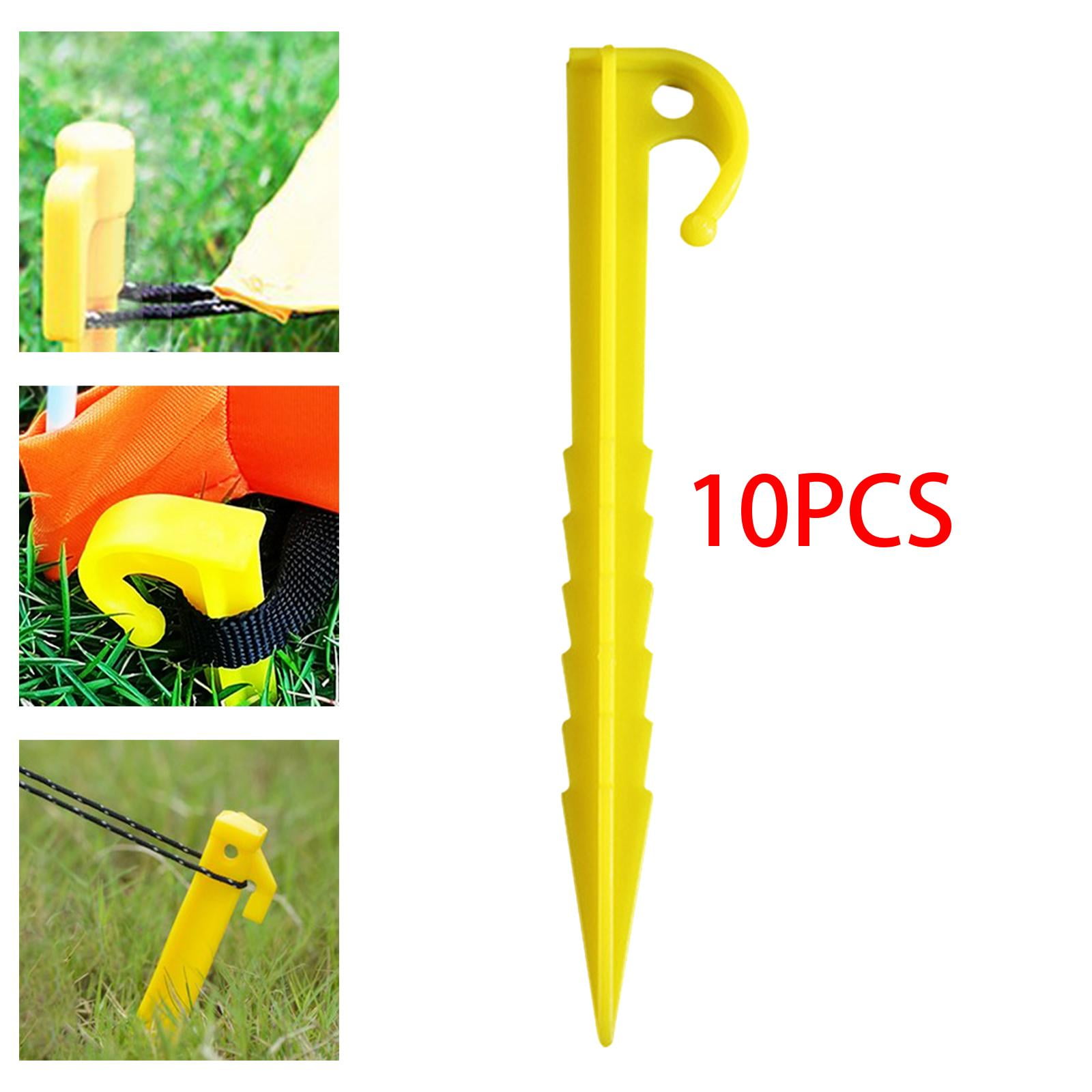 10 Pieces Lightweight Tent Stakes Tarp Pegs Ground Nails Rust- Wind ...
