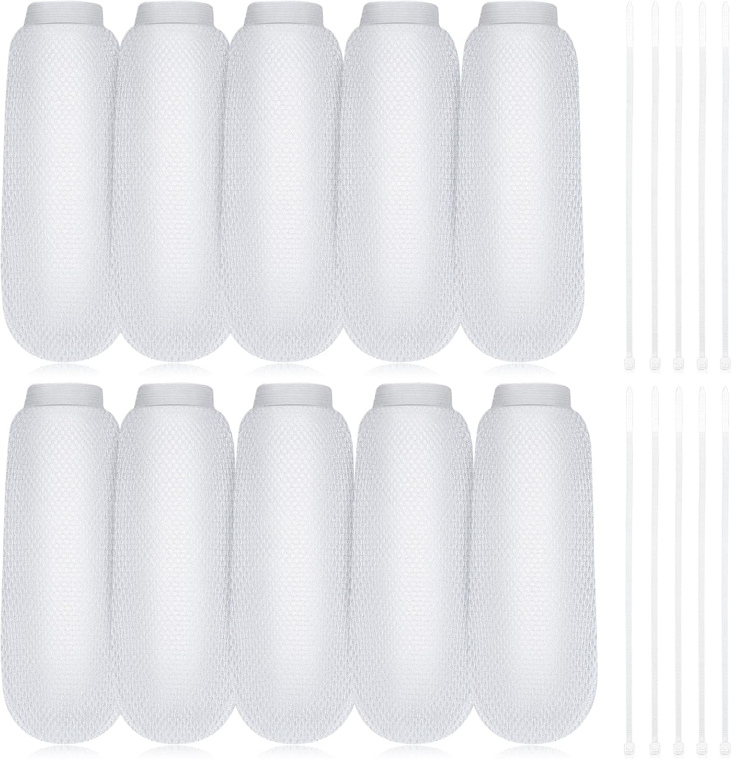 10 Pieces Lint Traps for Washing Machine Hose and Cable Ties Set ...