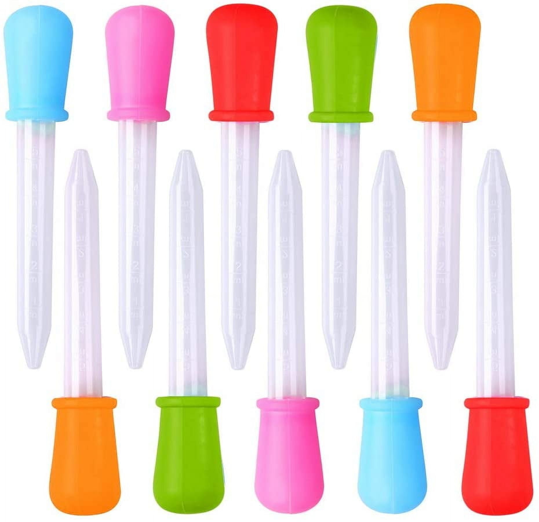 10 Pieces Liquid Droppers, 5 ML Silicone and Plastic Dropper Pipettes ...