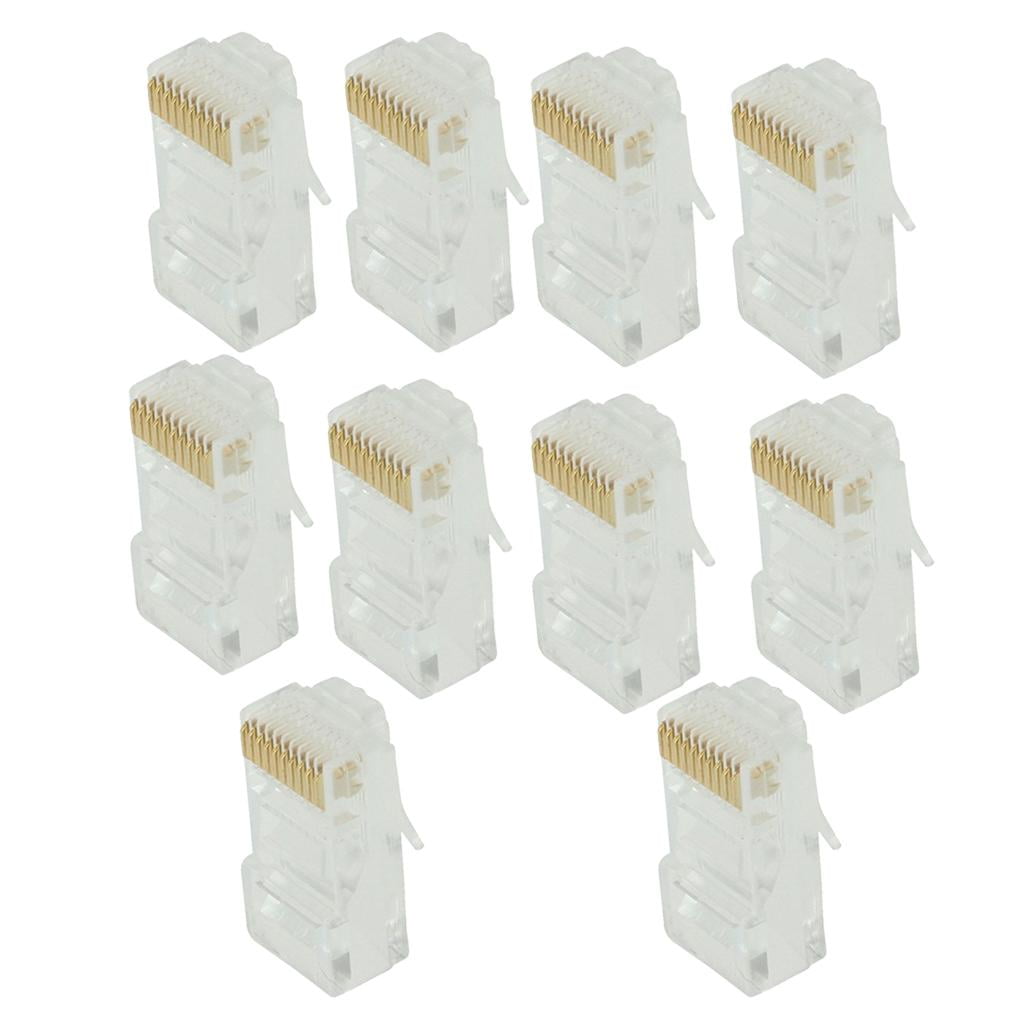 10 Pieces / Lot RJ50 Jack Network Module Plug Wall Plate Adapter ...