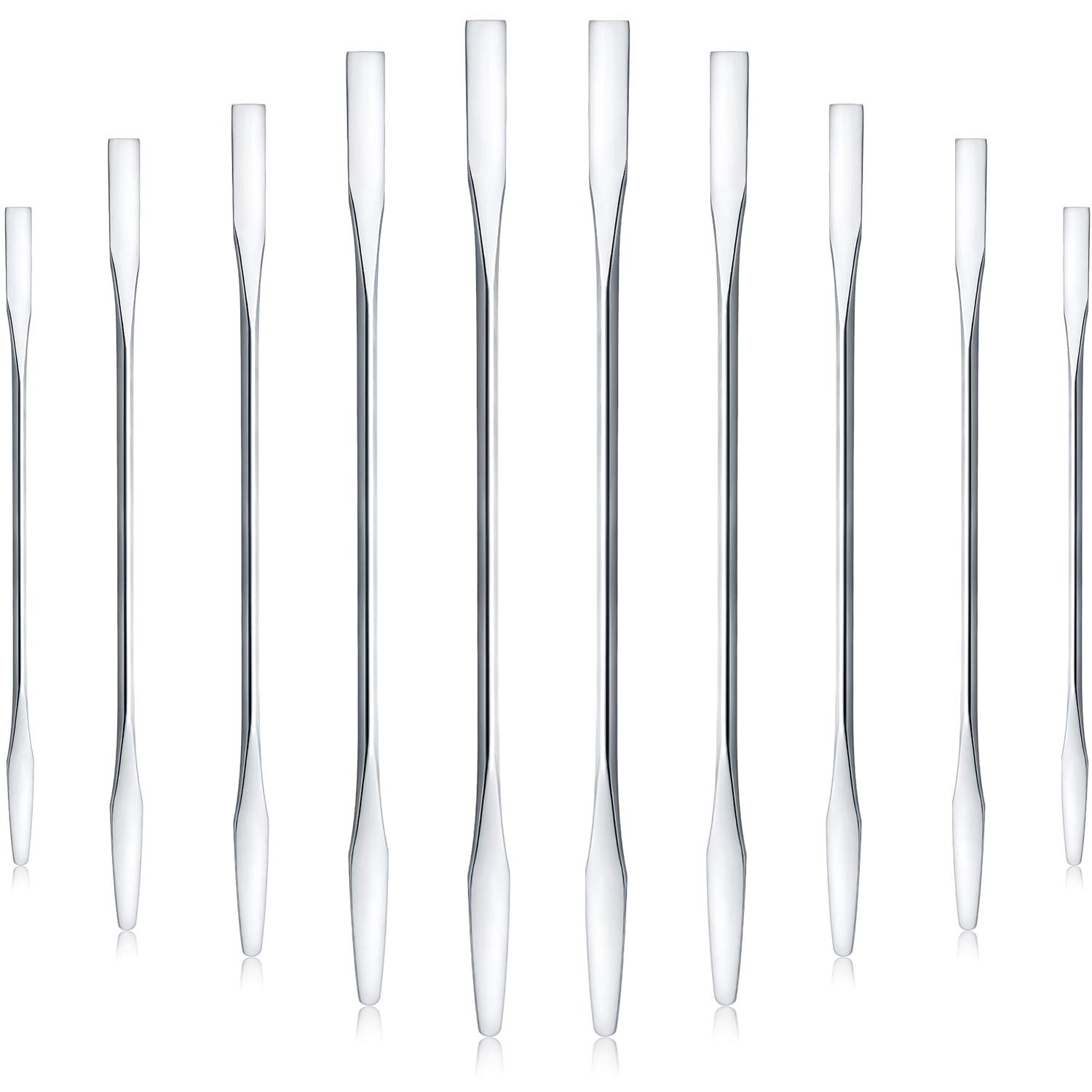 10 Pieces Makeup Spatula STF9 Scoop Stainless Steel Depotting Spatula ...