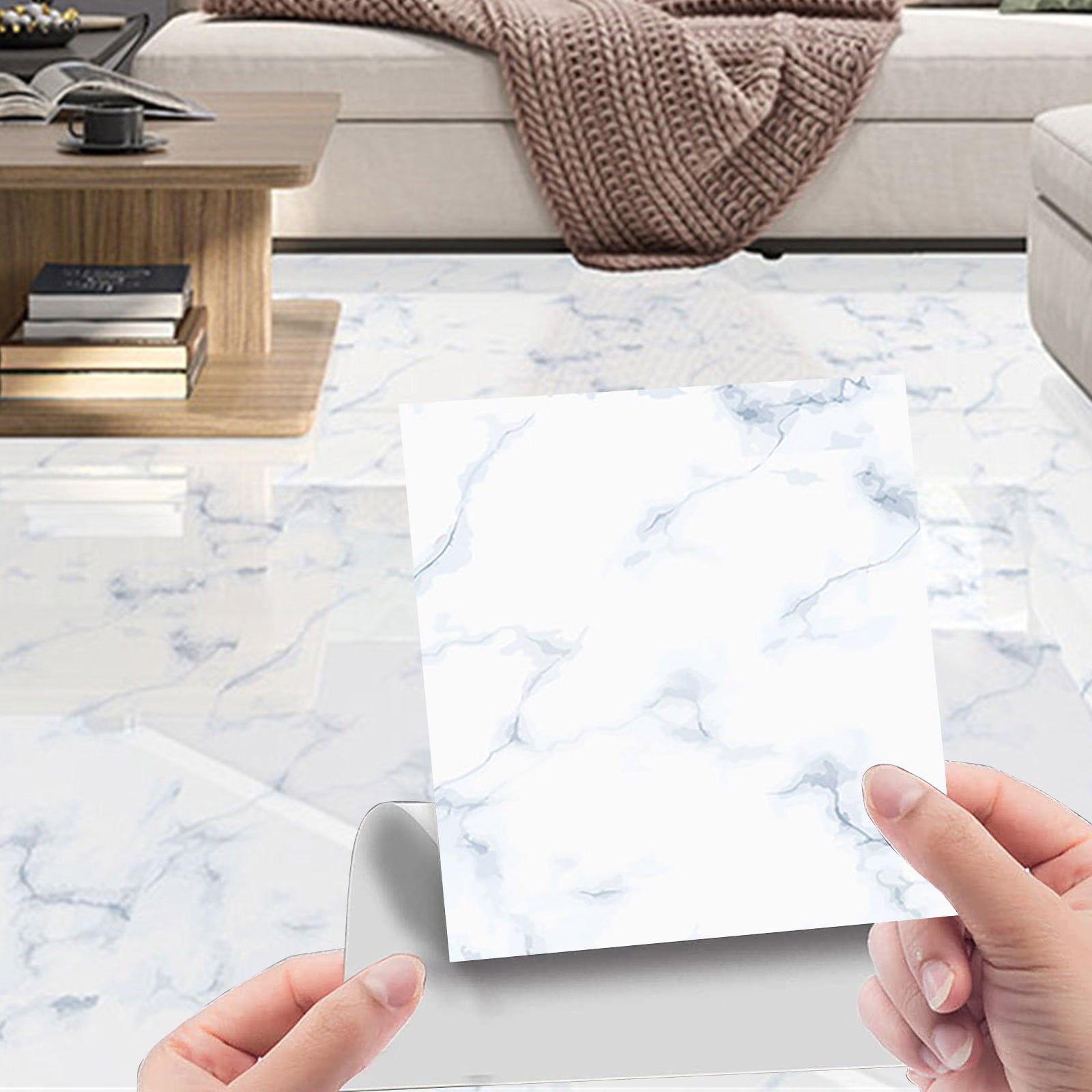 10 Pieces Marbless Tile Stickers Peel And Stick Waterproof Self ...