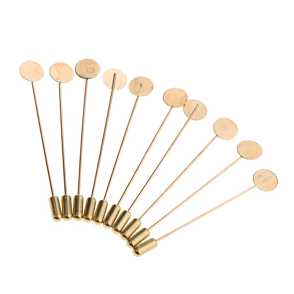 10 Pieces Men' Flower Glue On lapel pin stick Pin For Suit Boutonniere ...
