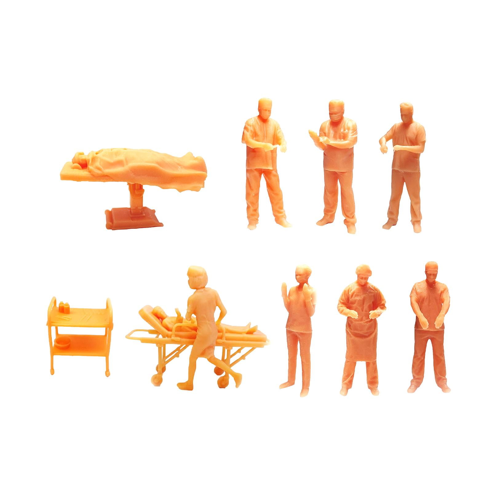 10 Pieces Mini Doctor Miniatures 1/87 Resin Scenery Landscape Layout ...