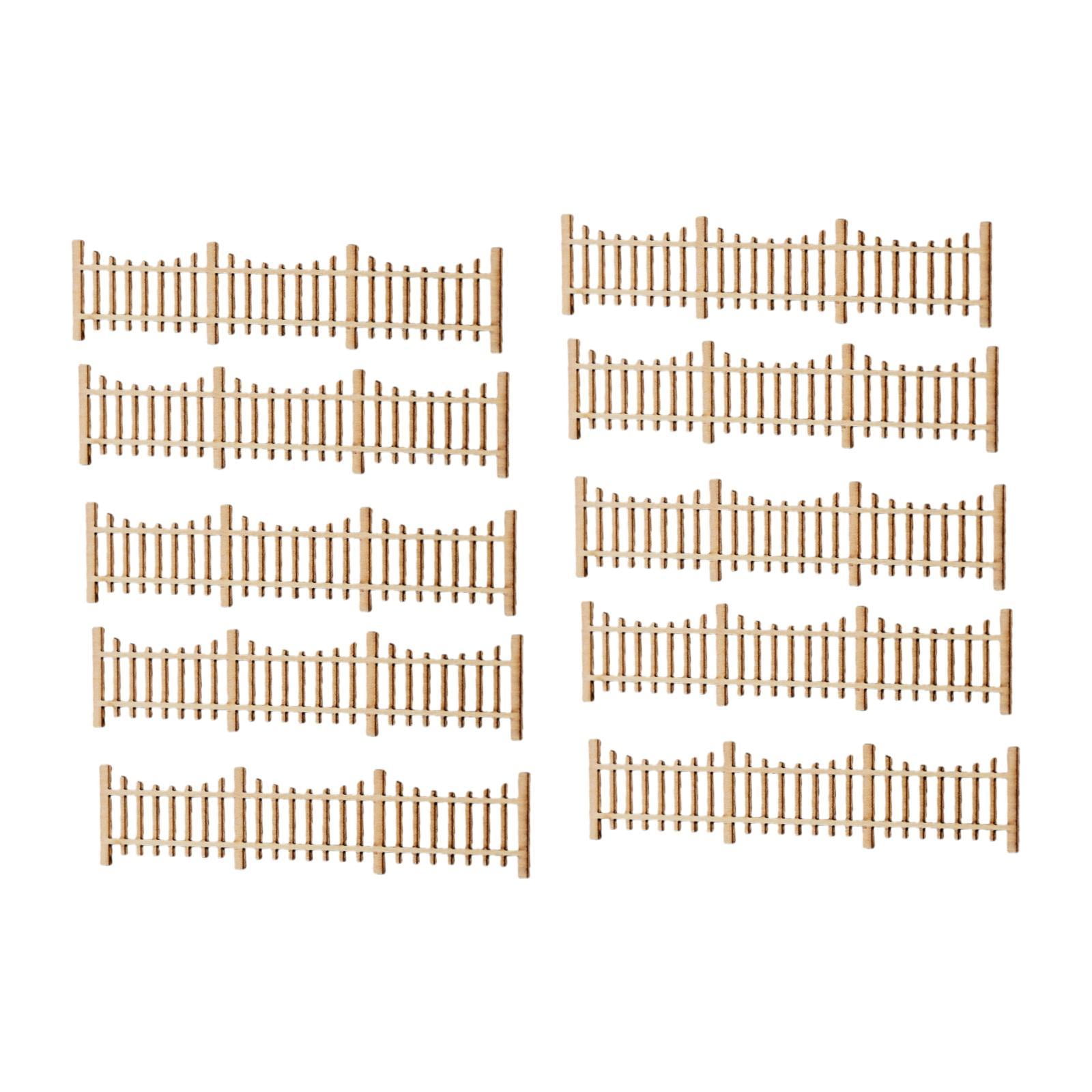 10 Pieces Mini Fence Model Model Train Railroad Fence Model Building ...