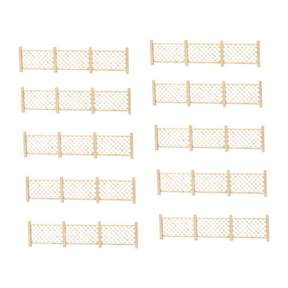 10 Pieces Miniature Fence Model Train Railroad Fence Wood Material DIY ...