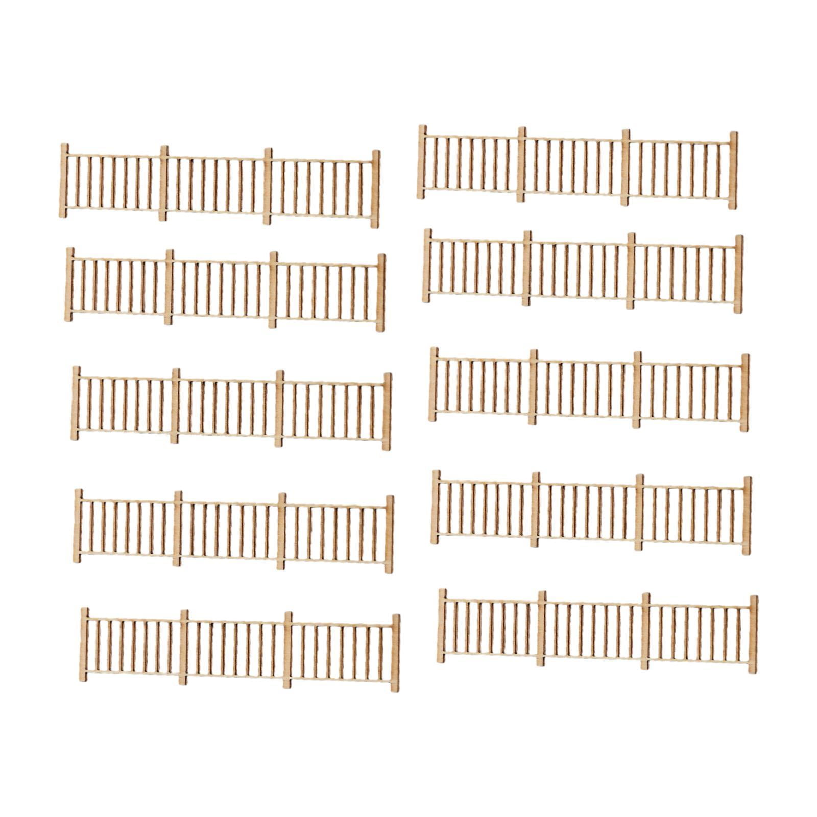 10 Pieces Model Rail Fences Model Figure Model Making Mini Fence Model ...