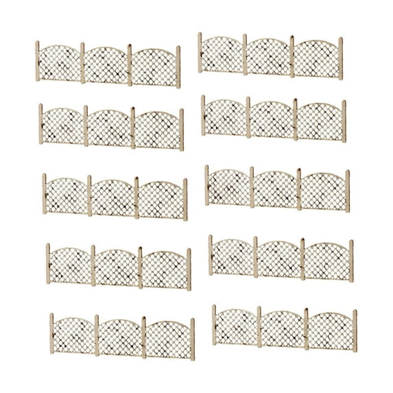 10 Pieces Model Train Fences Railroad Railing Wooden Structure for DIY ...
