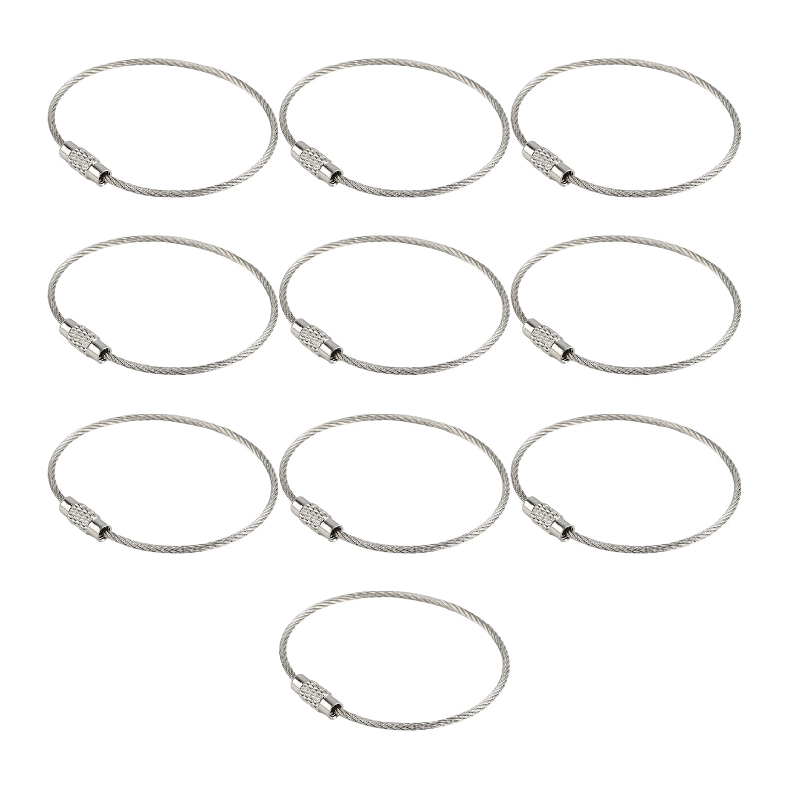 10 Pieces Multicolor Iron Key Rings Screw Lock Jewelry Supplies for ...