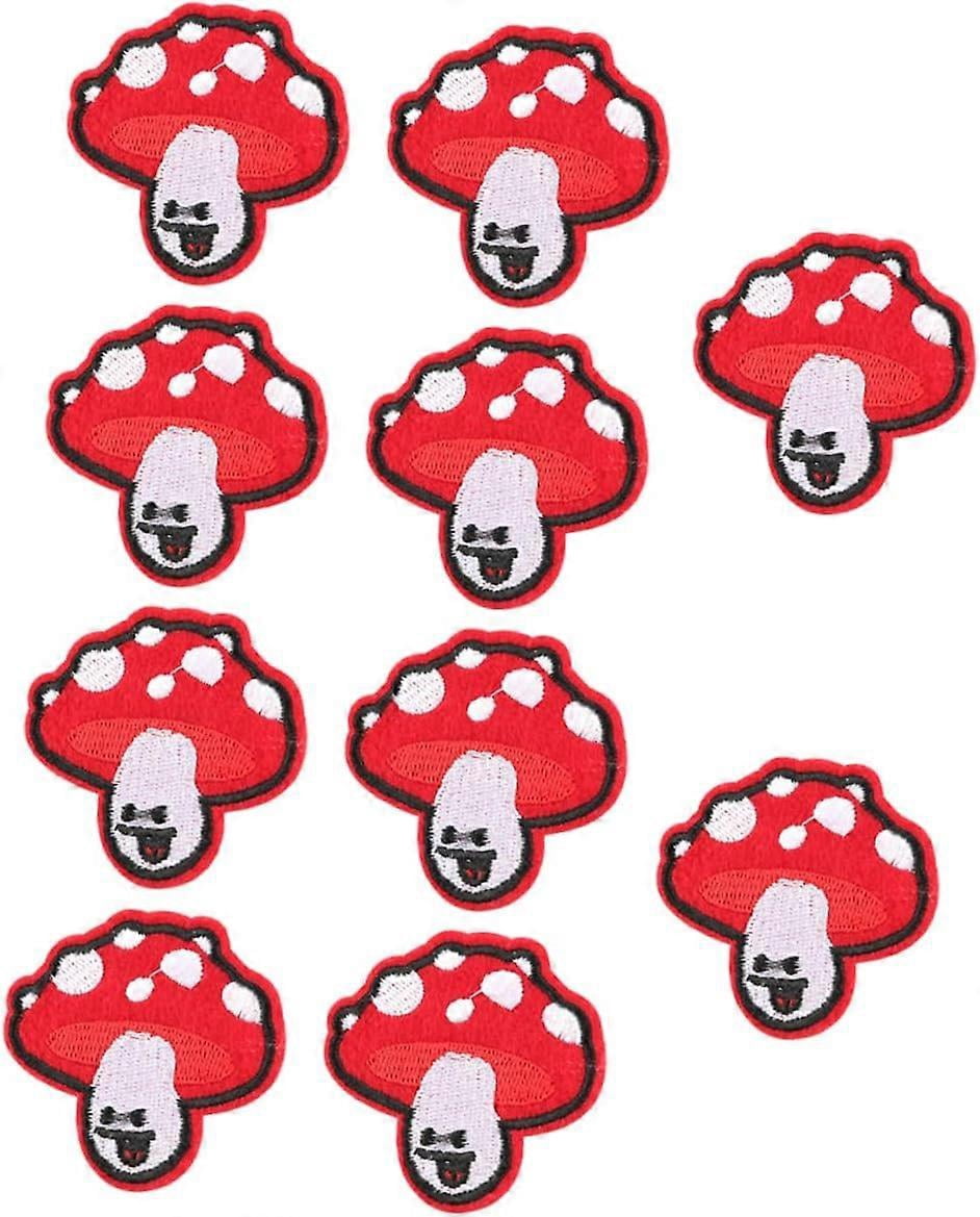 10 Pieces Mushroom DIY Patch 3D Floral Decor Stickers Costume Stickers ...