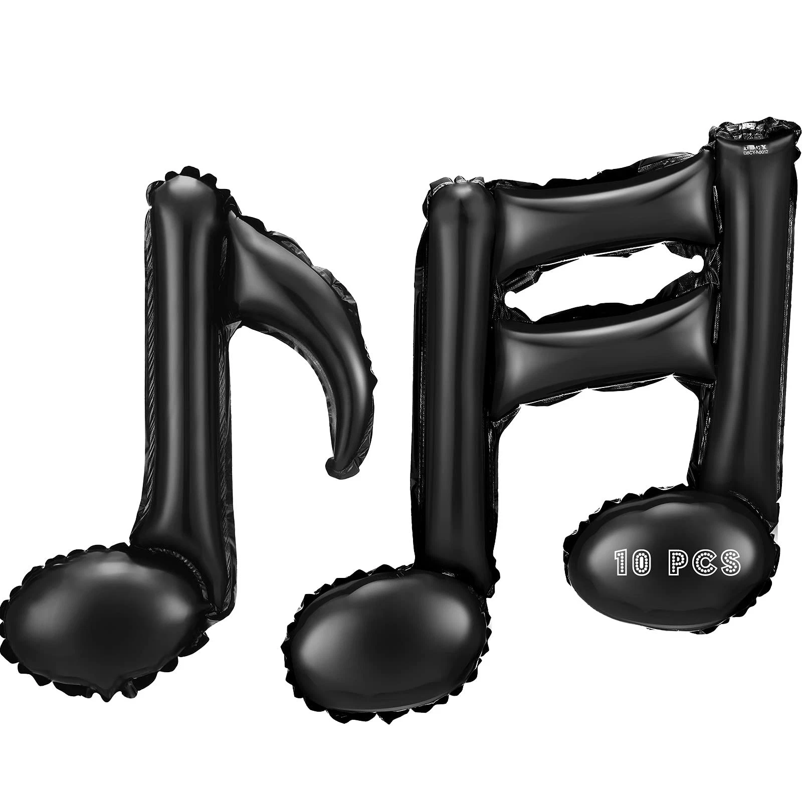 10 Pieces Musical Note Aluminum Foil Balloons Guitar Black Happy Birth ...