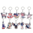10 Pieces New Acrylic Keychains, American Independence Day Patriotic ...