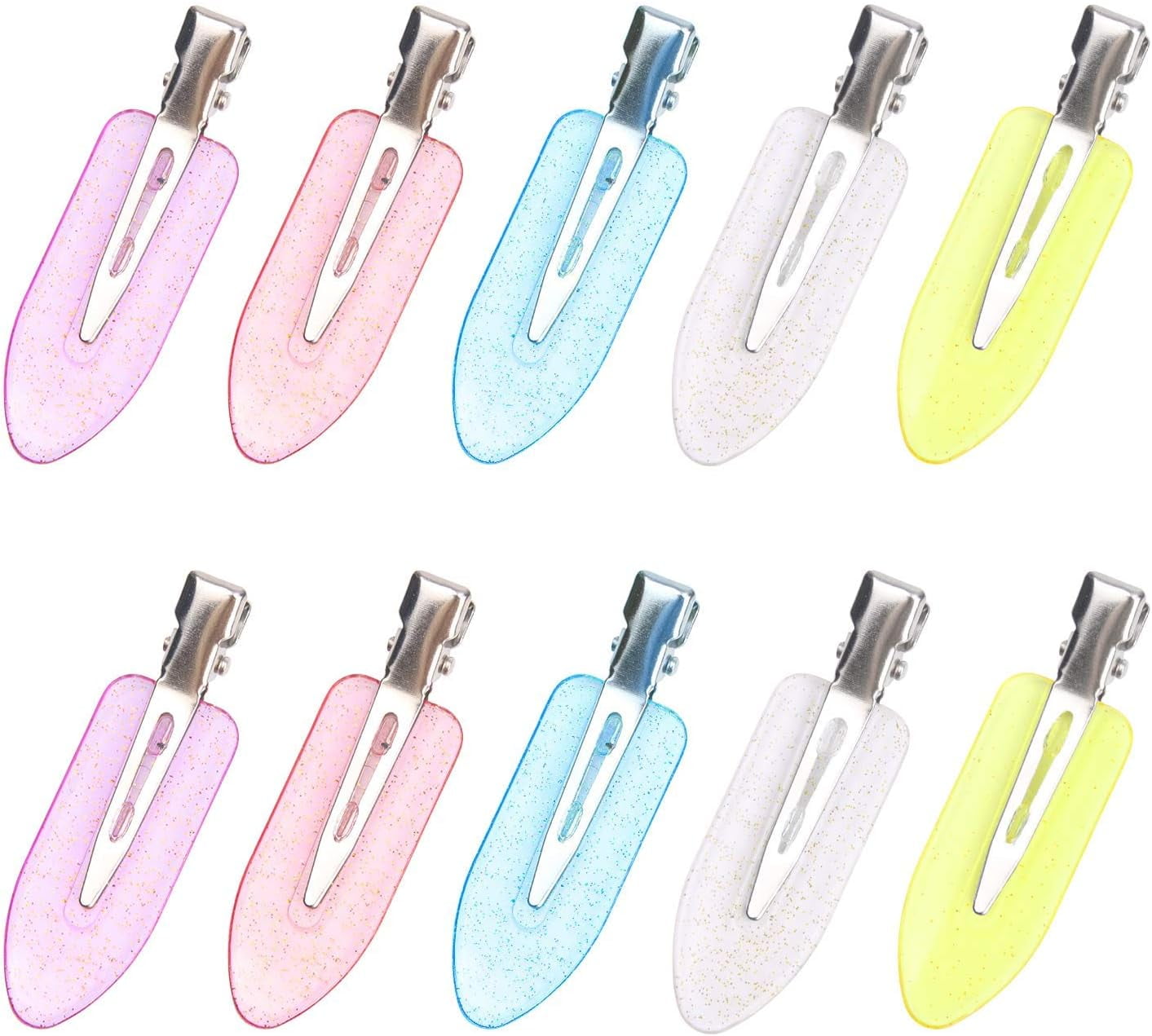 10 Pieces No Bend Hair Clips No Crease Hair Clips Bling Clips Curl Pin ...