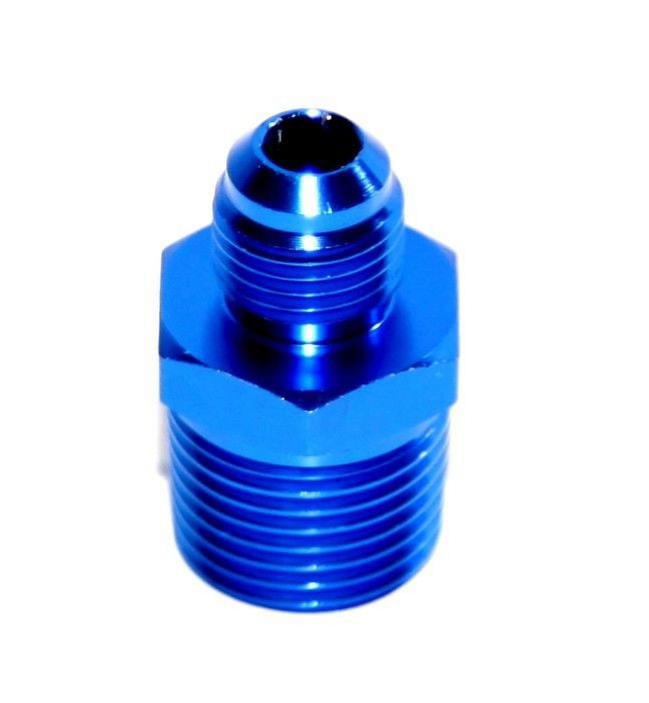 10 Pieces Of BLUE 6AN AN-6 to 1/2" NPT Male Thread Straight Aluminum ...