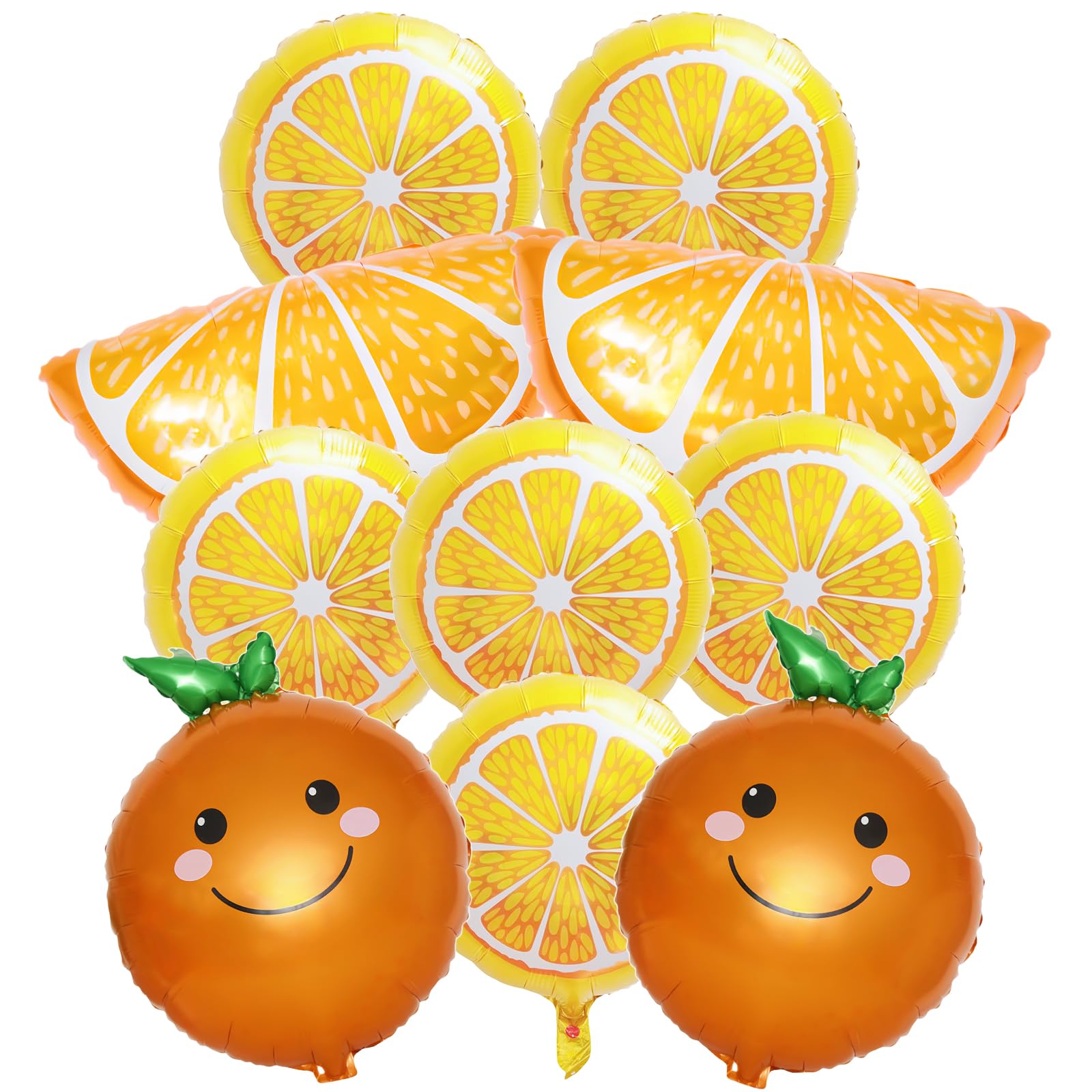 10 Pieces Orange Citrus Balloons Set, NSD3 Large Cartoon Fruit ...