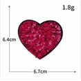 10 Pieces Peach Heart Embroidered Colorful Sequins Patches - Self ...