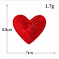 10 Pieces Peach Heart Embroidered Colorful Sequins Patches - Self ...