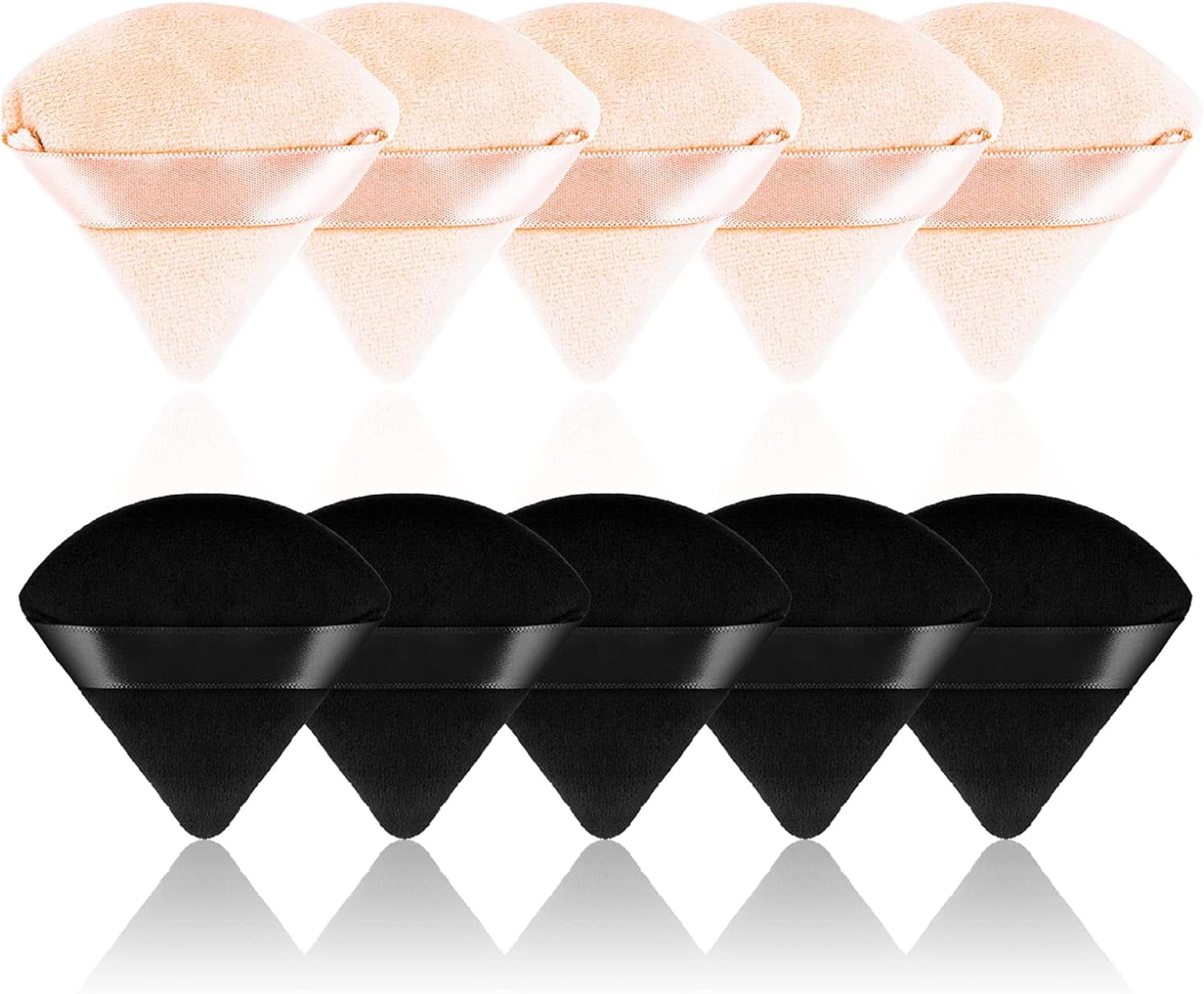 10 Pieces Powder Puffs Face Soft Triangle Makeup Puff for Loose Mineral ...