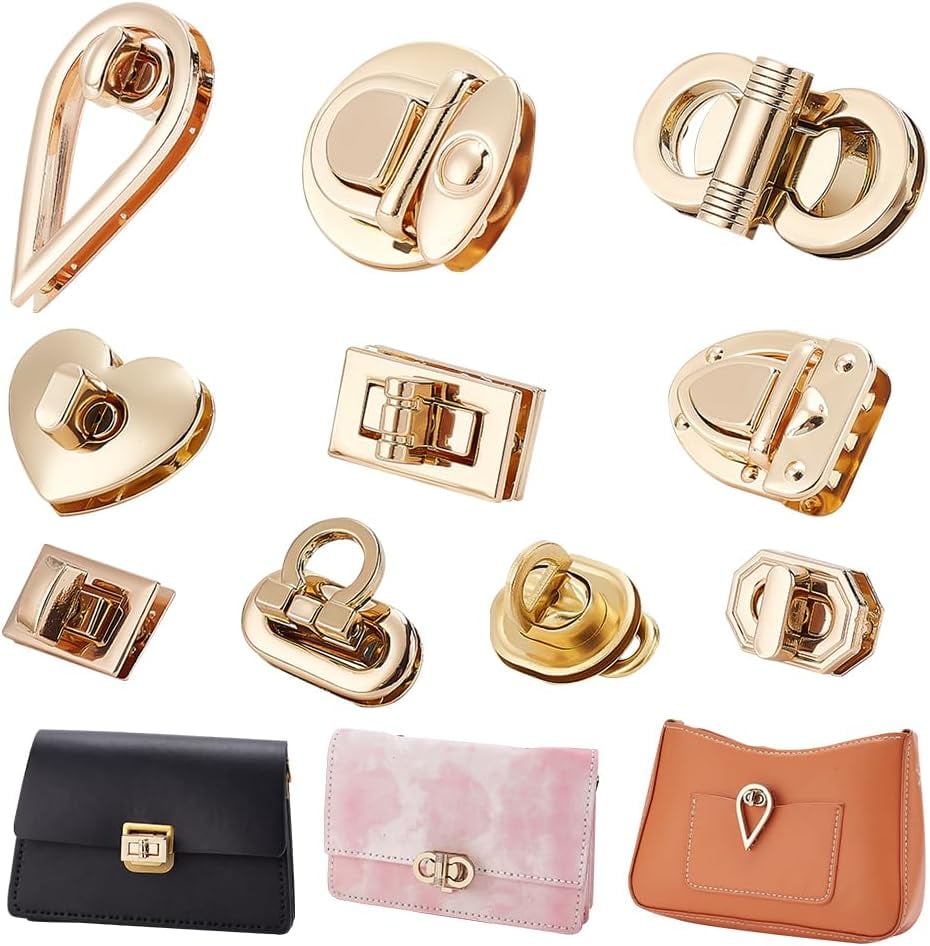 10 Pieces Purse Twist Lock Clasp Bag Turn Lock Fasteners Handbag ...