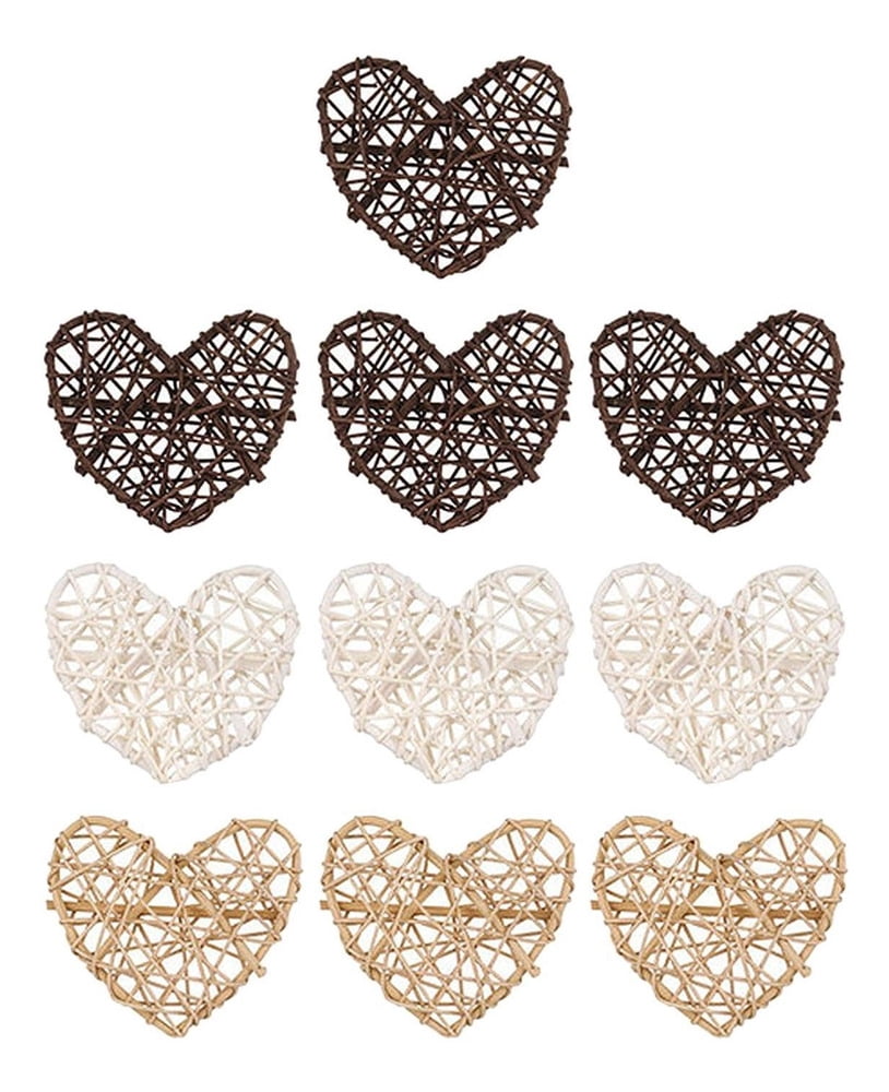 10 Pieces Rattan Ornament, Rustic Wicker Garland - Walmart.com
