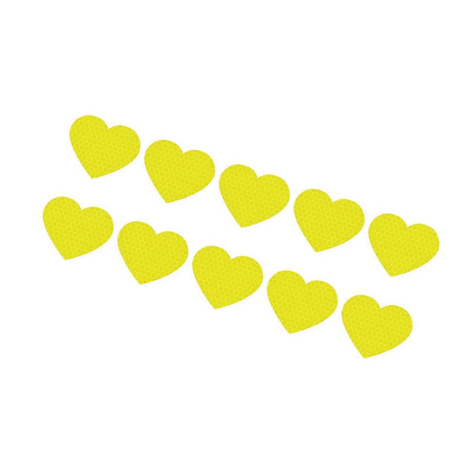 10 Pieces Reflective Heart Decals For Cars Daytime Colorful Nighttime ...