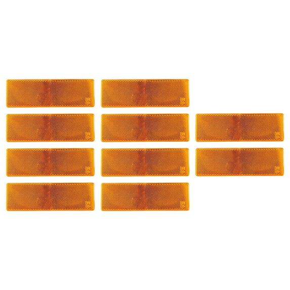 10 Pieces Reflective Sticker Reflector Panel Vehicle Body Waterproof Plastic for Bike Truck ...