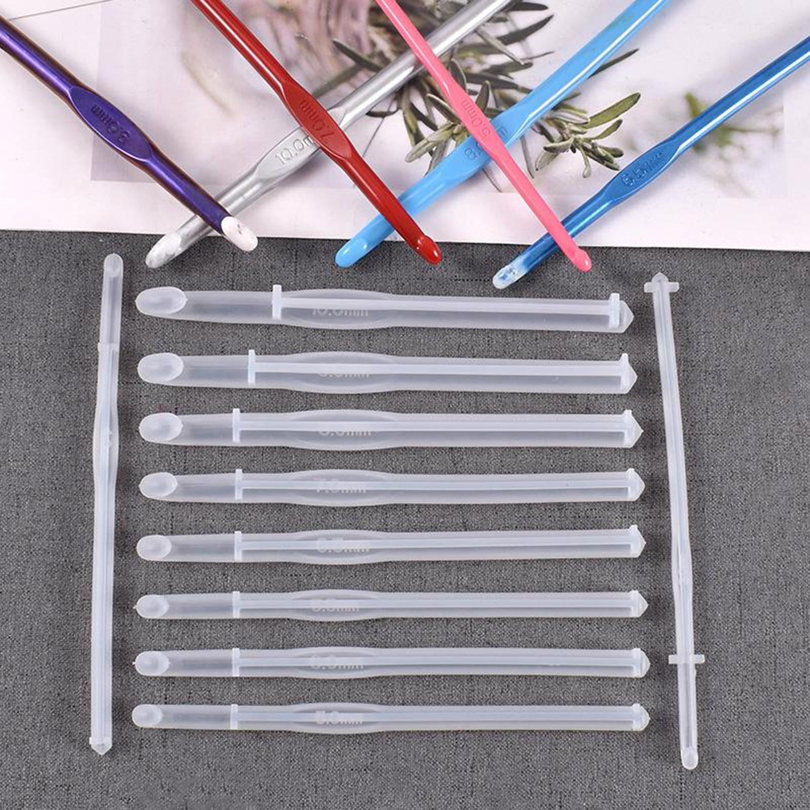 10 Pieces Resin Silicone Crochet Hook Shapes for DIY Handmakde Crafts ...