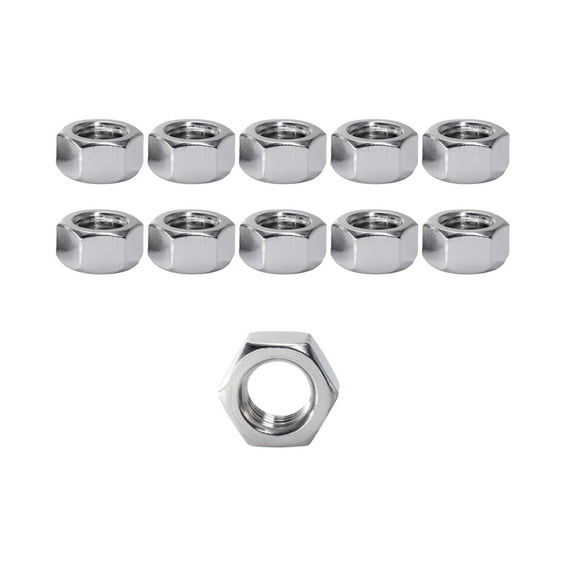 10 Pieces Reverse Thread Hex Nuts M4-M20 Single Size for Choice Left ...