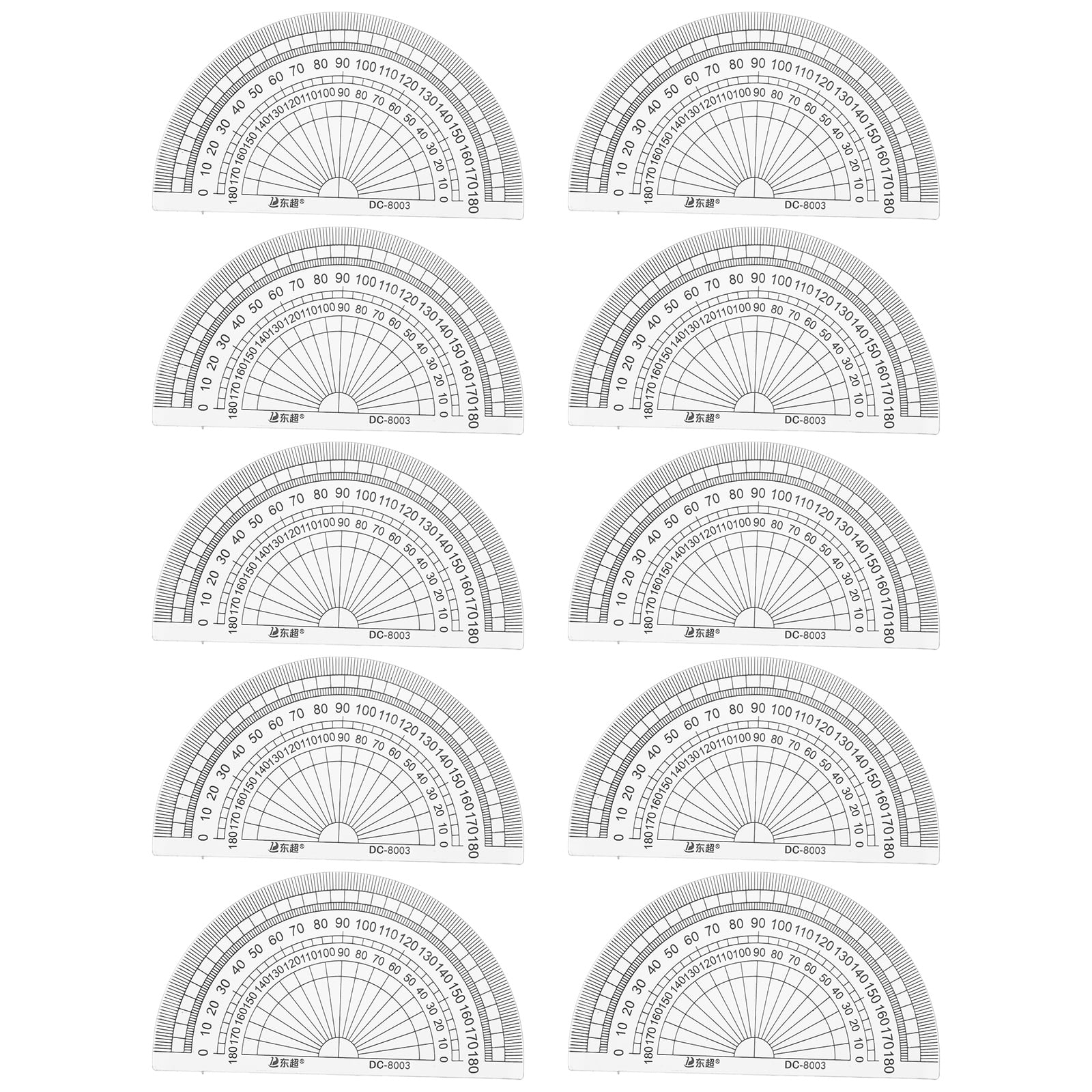 10 Pieces Ruler Flexible 180 Degrees Protractor Centimeters with ...