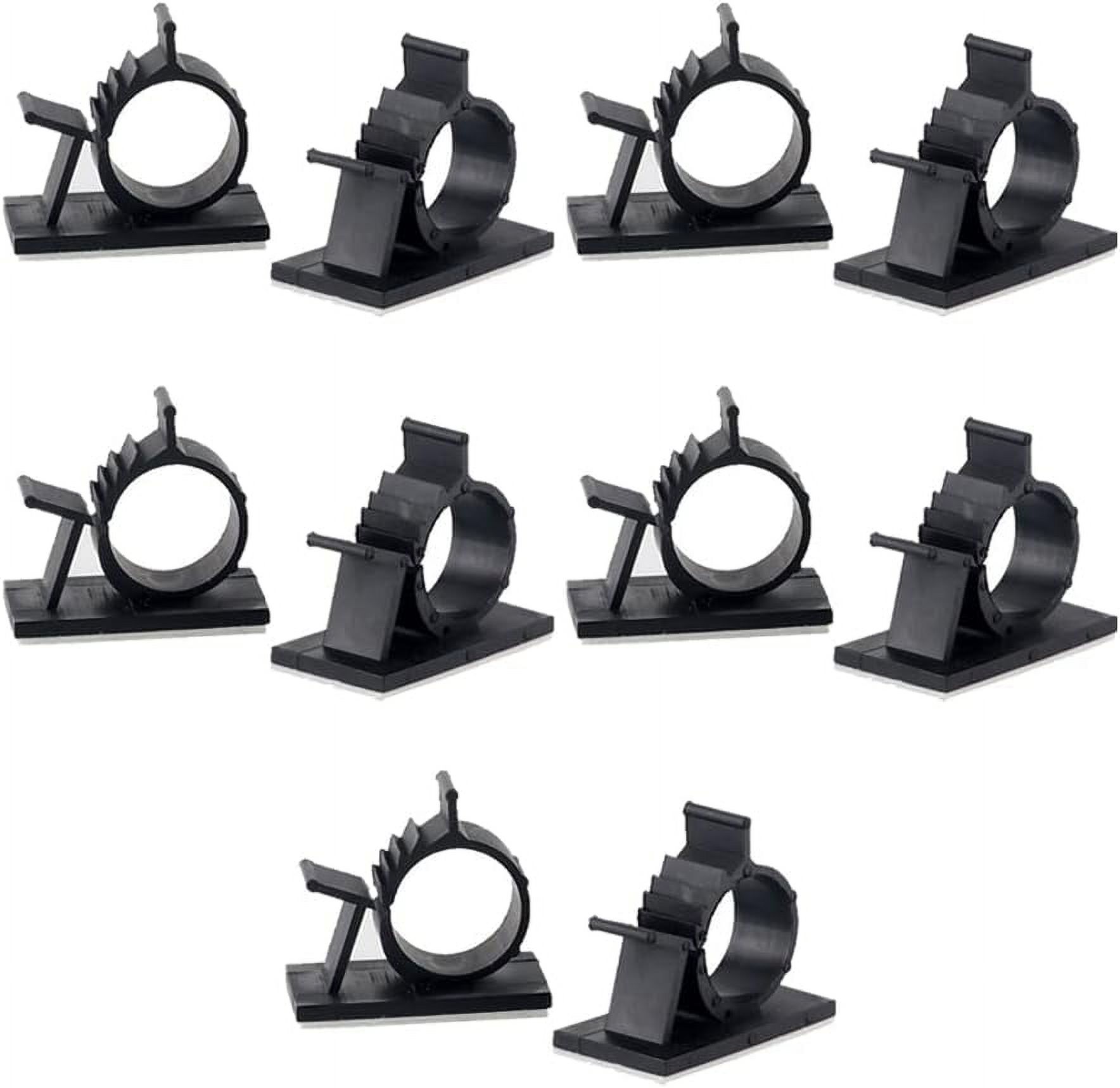 10 Pieces Self-Adhesive Cable Clip Plastic Adjustable Home Computer ...
