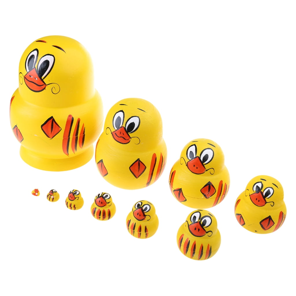 10 Pieces Set Unique Russian Cultural Artwork Duck Figurine ...