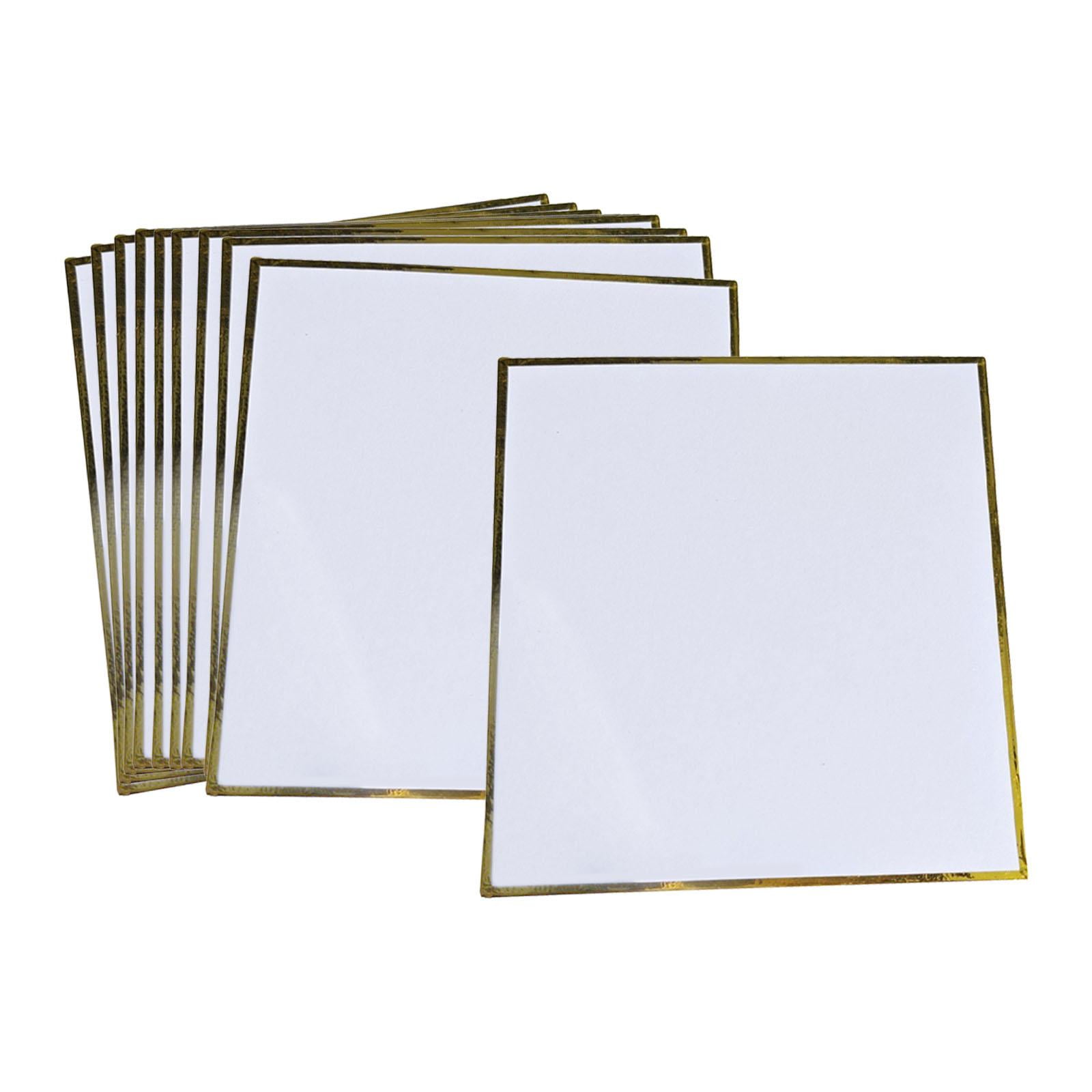 10 Pieces Shikishi Boards Signature Boards Art Cards Gold Border Washi ...
