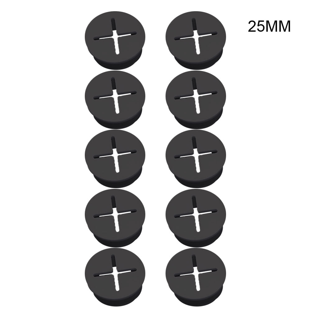 10 Pieces Silicone Cable Cord Grommets for Table TV Console Office PC ...
