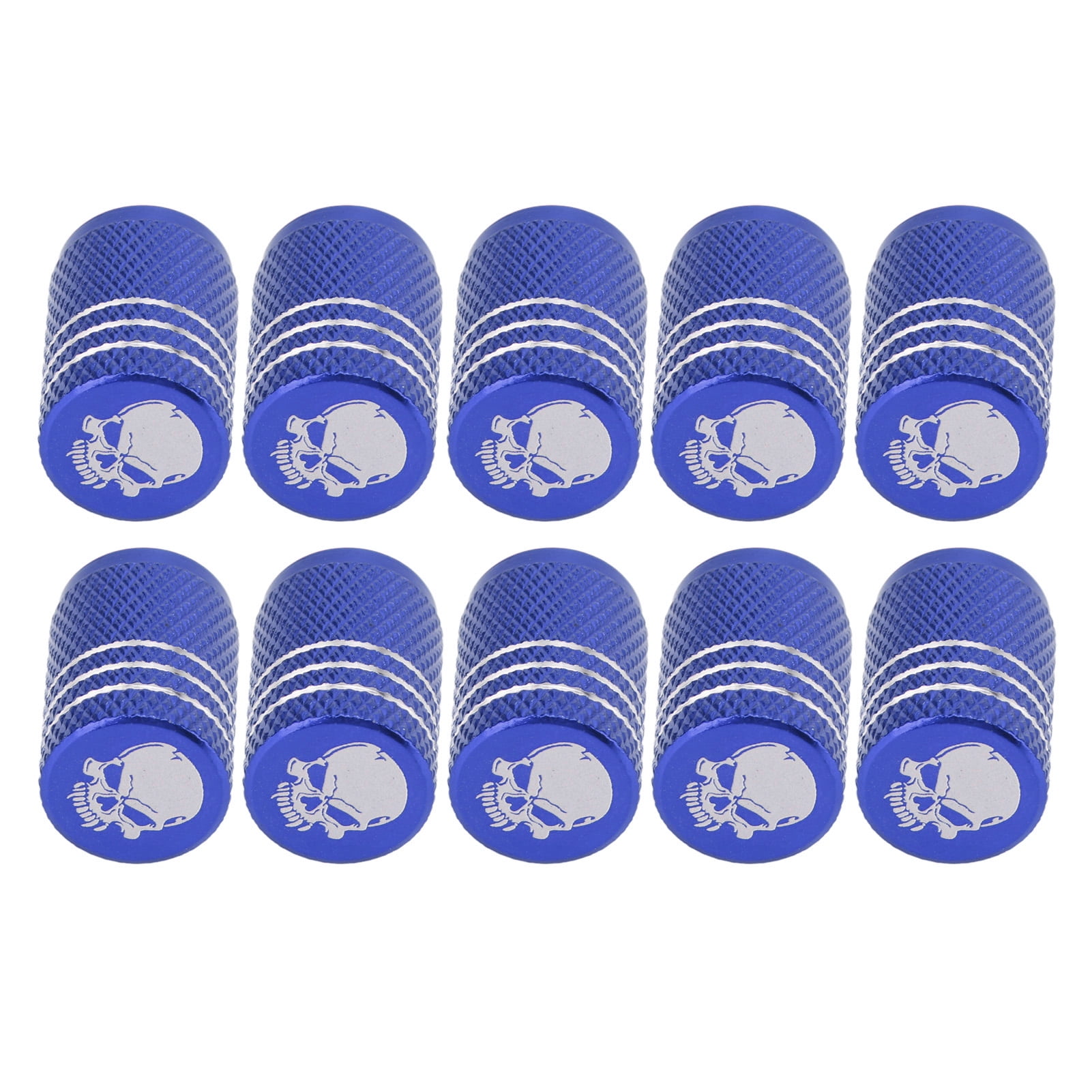 10 Pieces Skull Pattern Car Wheel Tire Valve Stem Caps Universal for ...