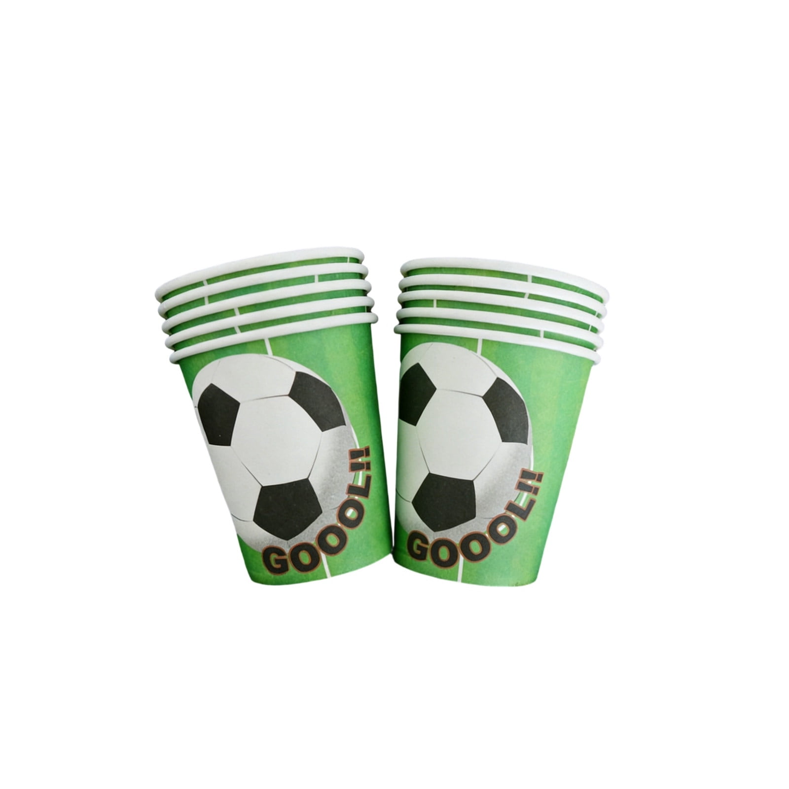 10 Pieces Soccer Themed Paper Cups, Disposable Drinking Cups with ...