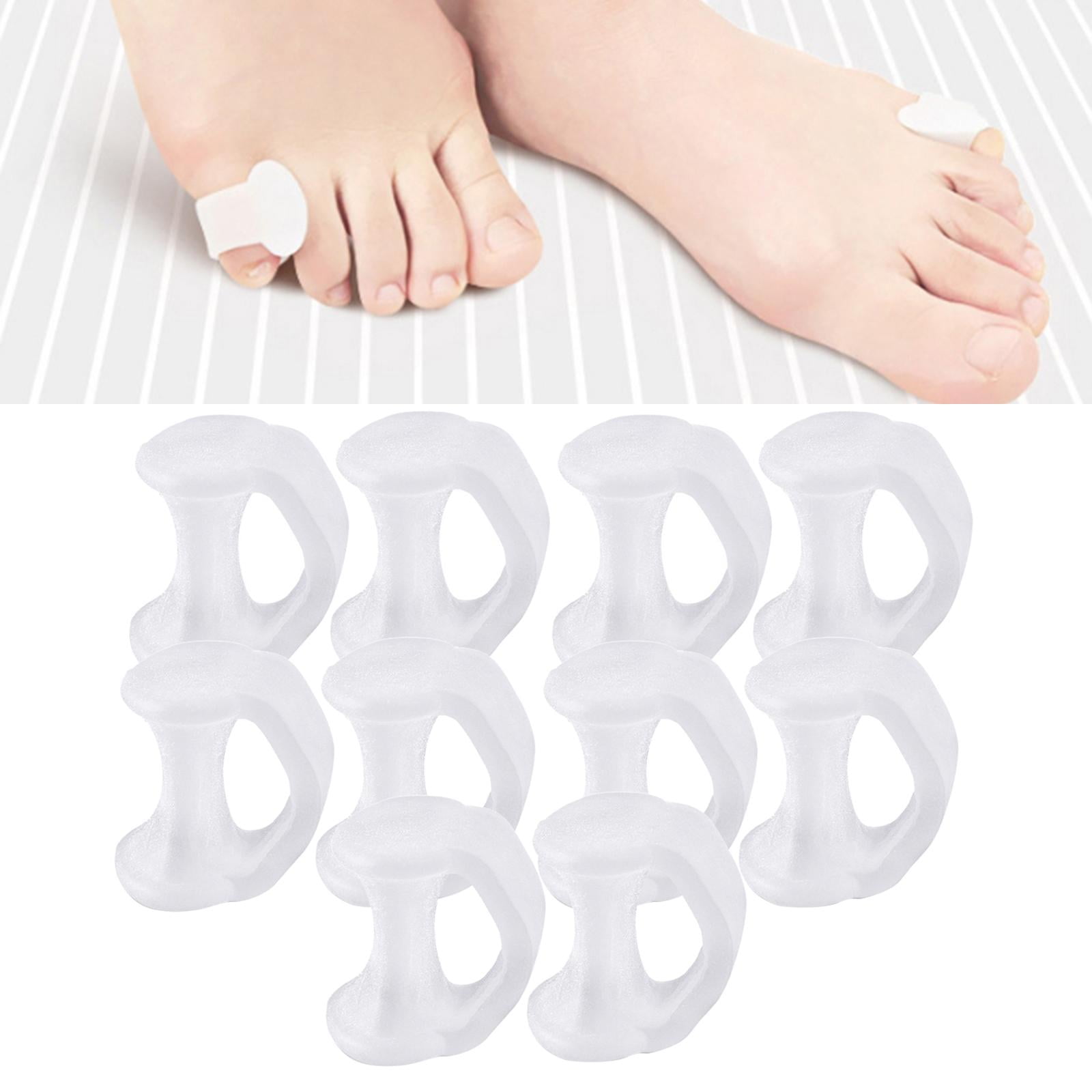 10 Pieces Soft Reusable Sleeves Pinky Toe Separator Toe Separators ...