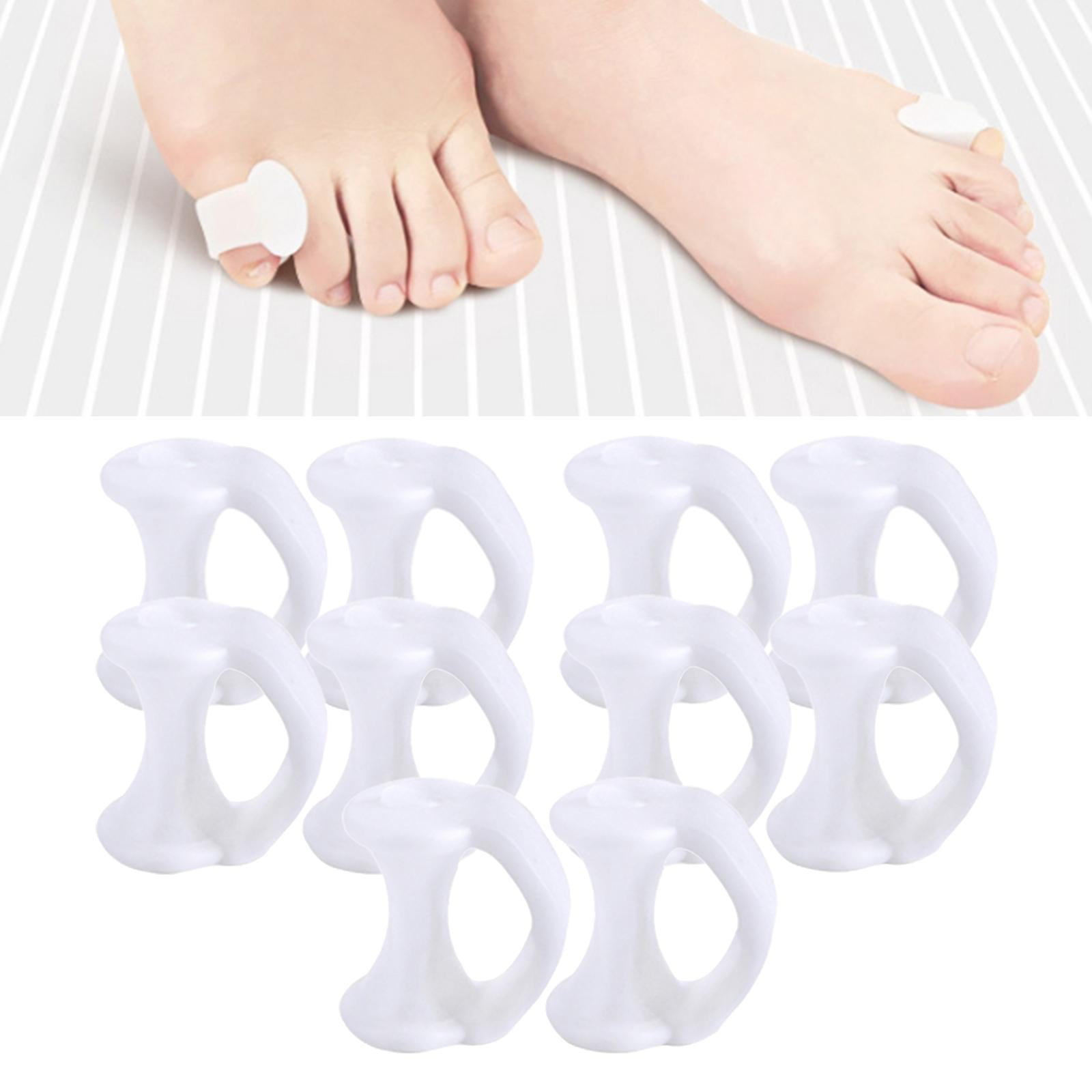 10 Pieces Soft Reusable Sleeves Pinky Toe Separator Toe Separators ...