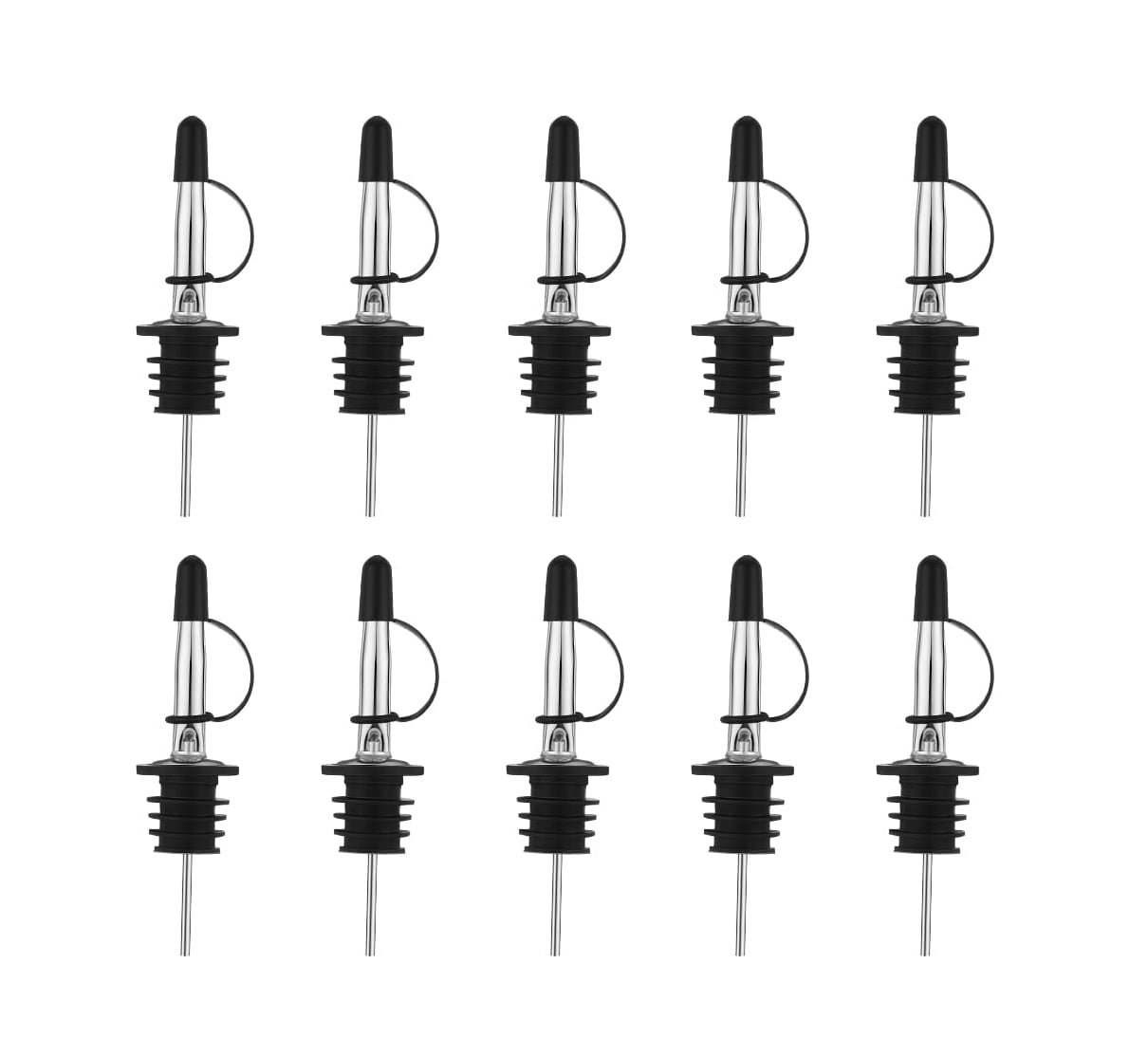 10 Pieces Speed Liquor Bottles Pourer, Stainless Steel Liquor Spout ...