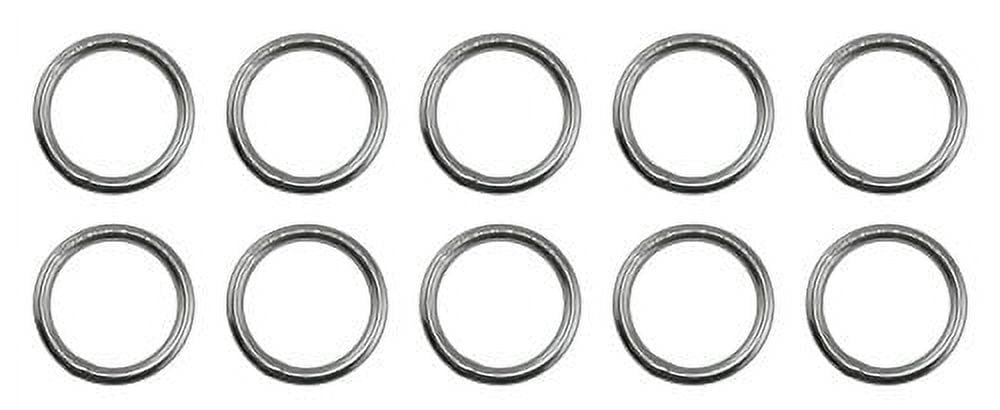 10 Pieces Stainless Steel 316 Round Ring Welded 3/16" x 2 3/8" (5mm x ...