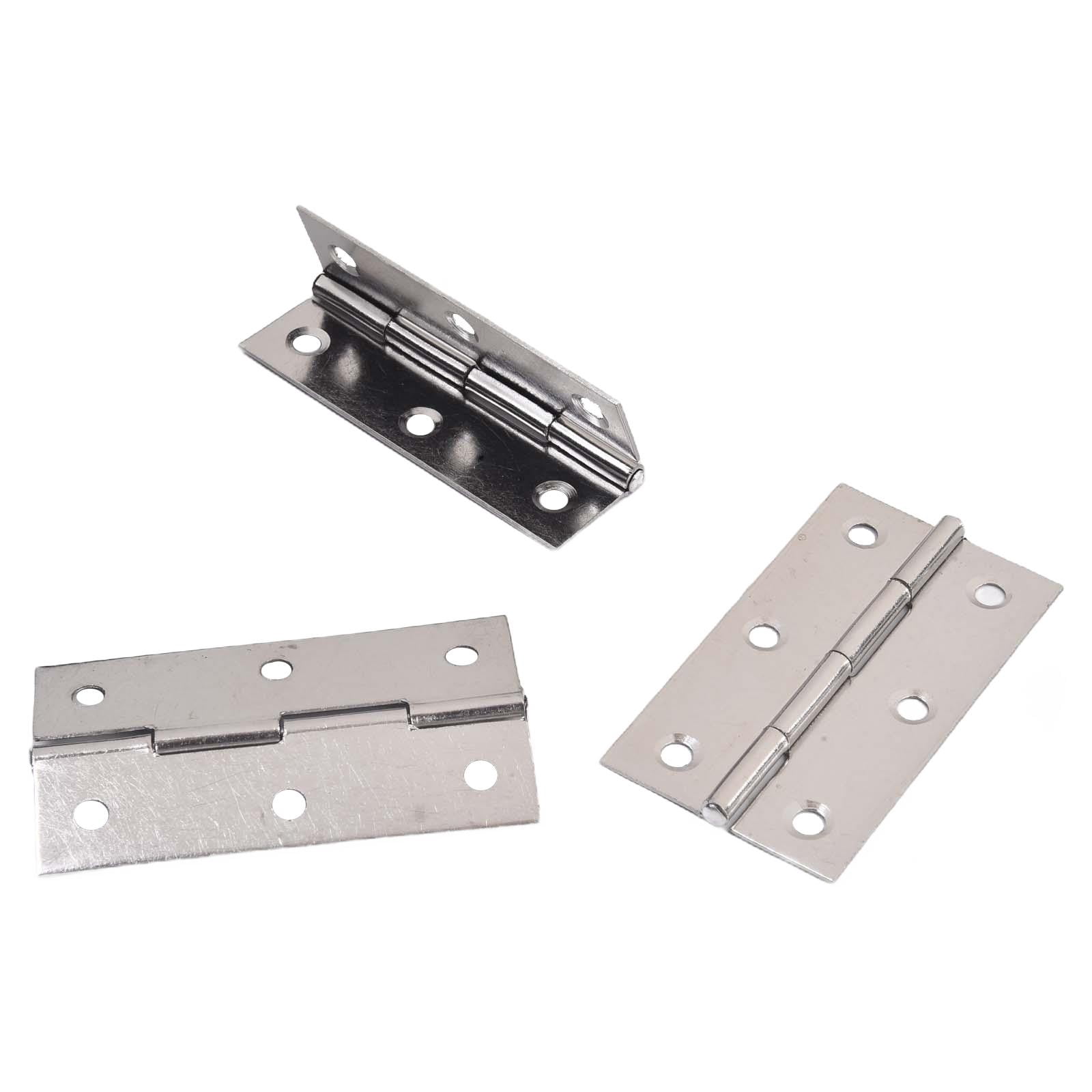 10 Pieces Stainless Steel Flat Hinge For Cabinet Box Doors Connector ...
